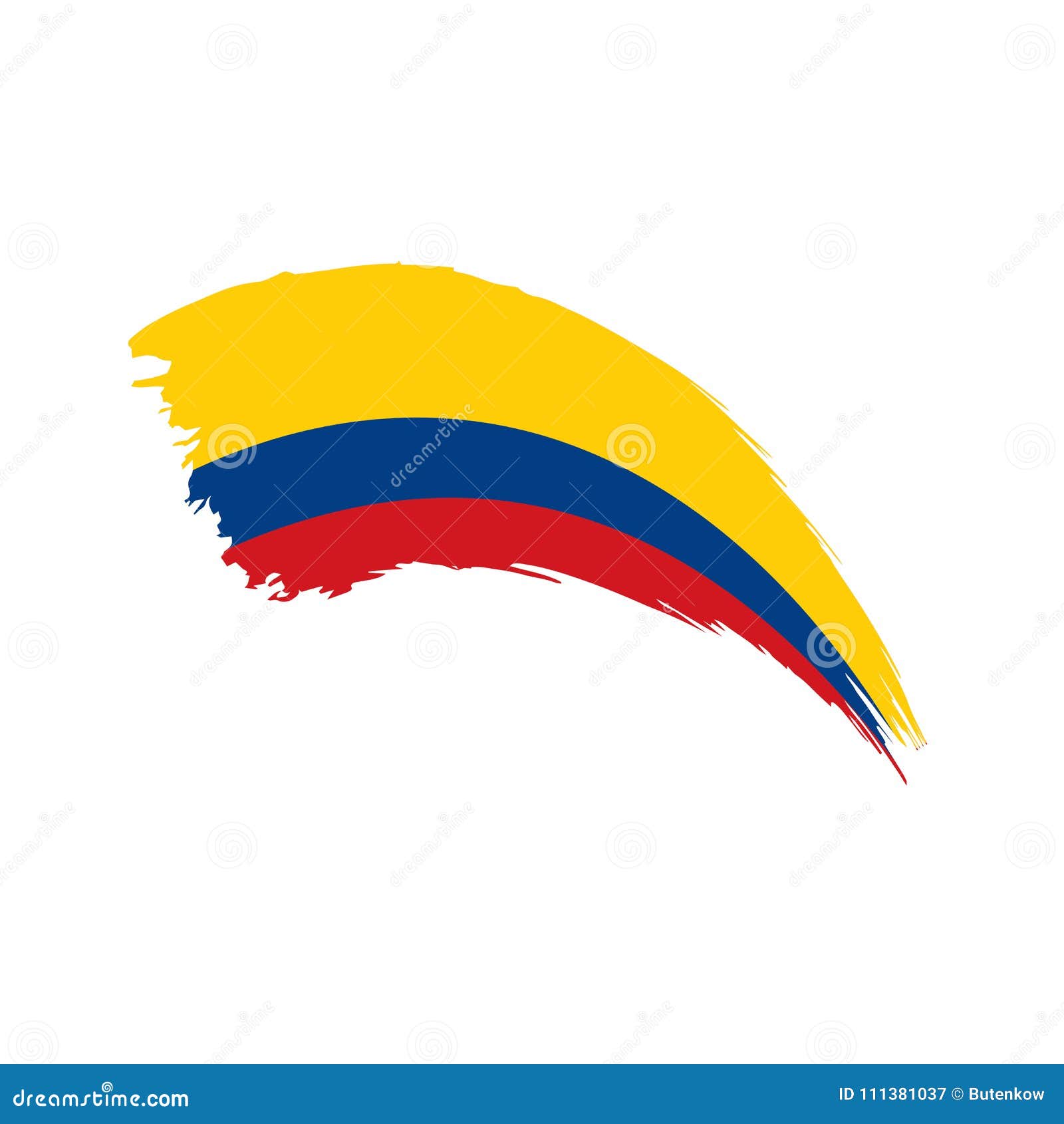 Bandera De Colombia, Ejemplo Del Vector Ilustración del Vector ...
