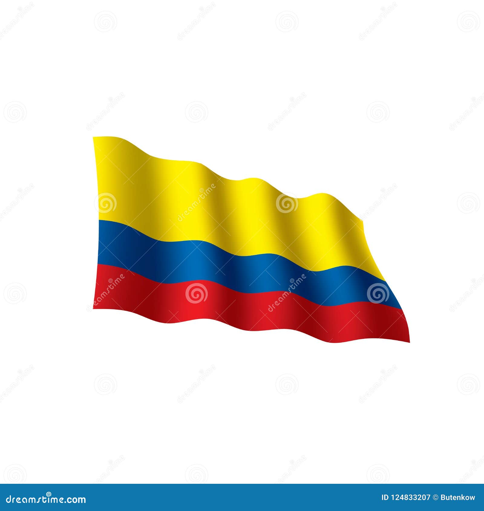 Bandera De Colombia, Ejemplo Del Vector Stock de ilustración ...