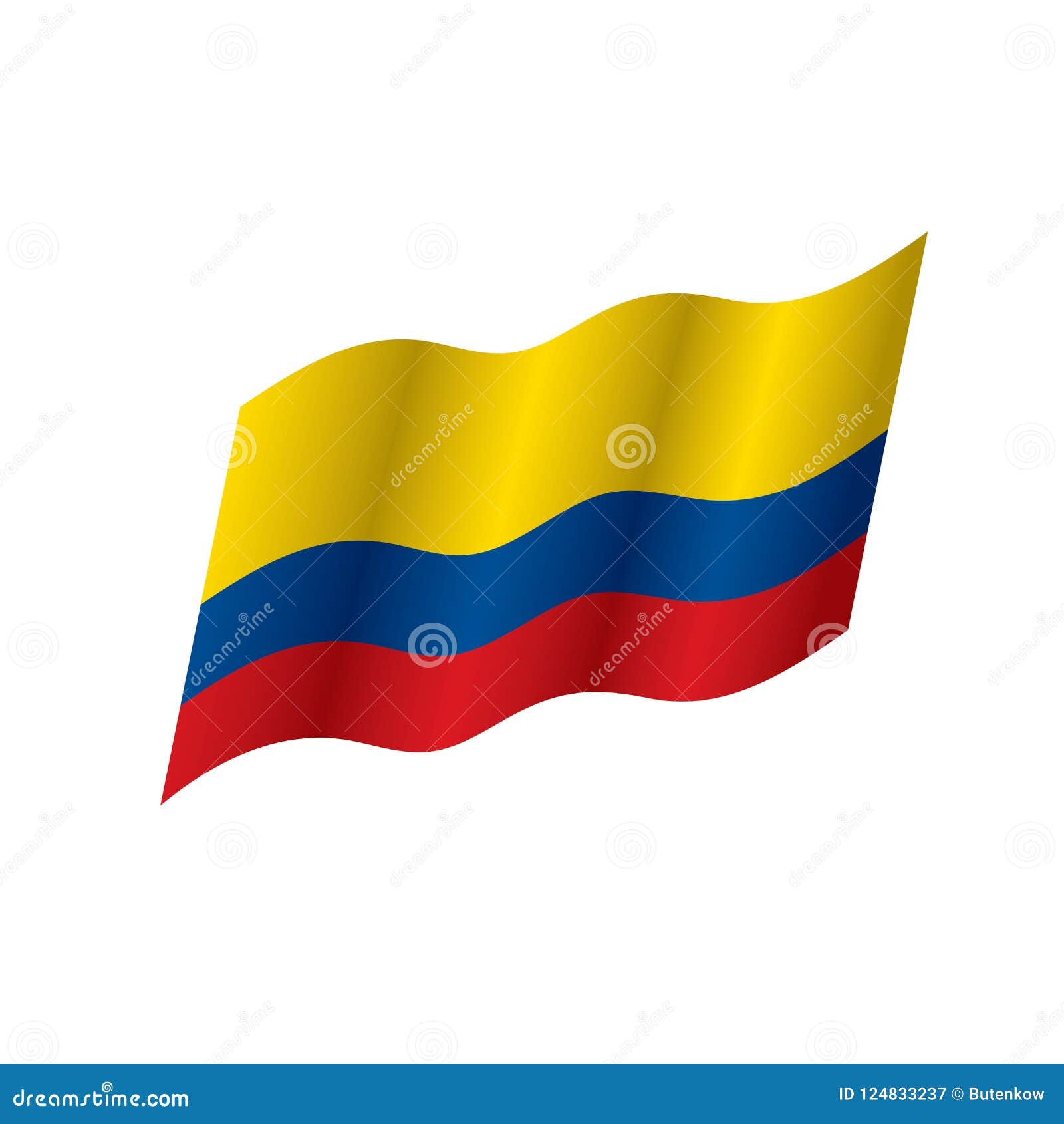 Bandera De Colombia, Ejemplo Del Vector Stock de ilustración ...