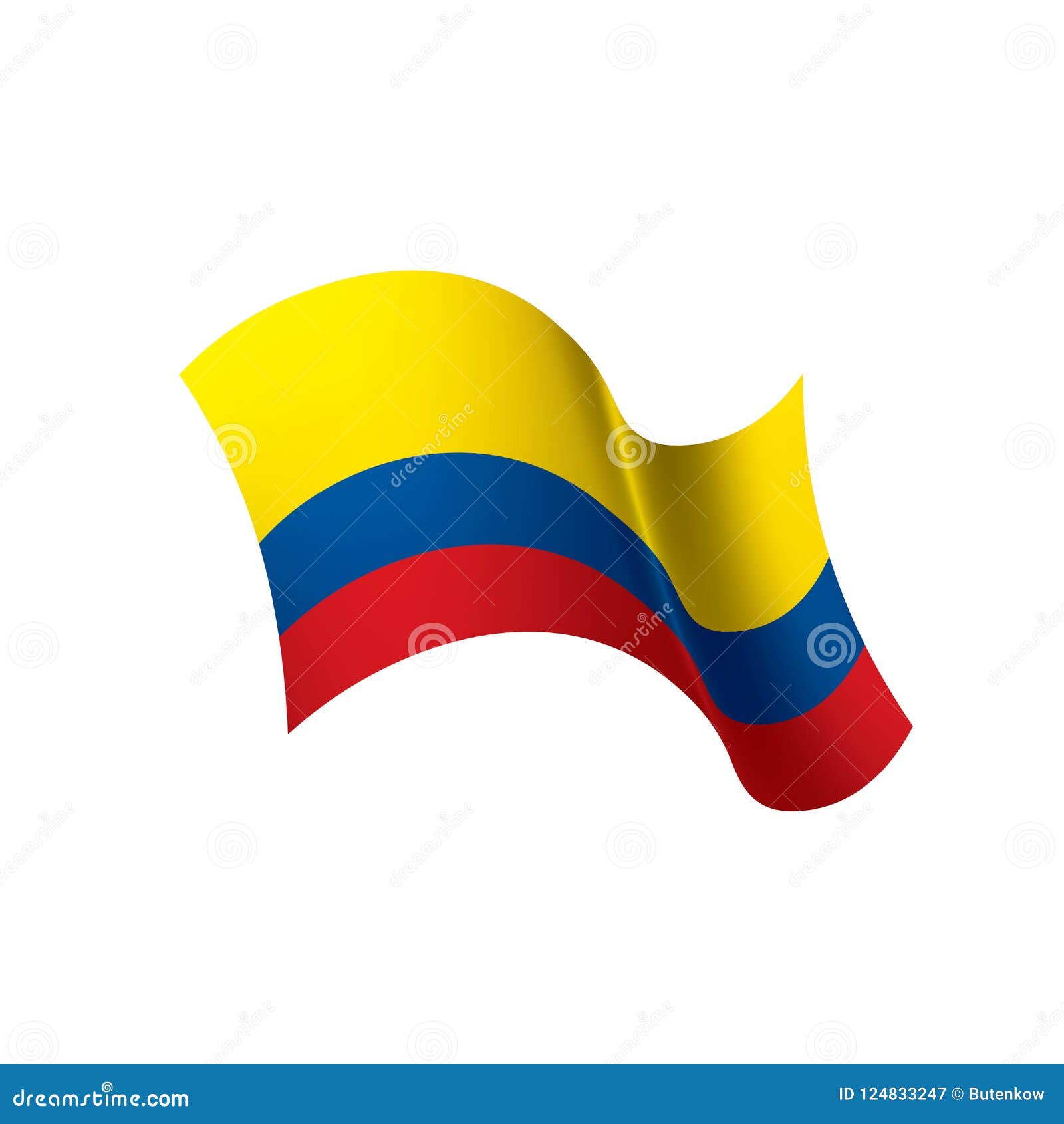 Bandera De Colombia, Ejemplo Del Vector Stock de ilustración ...