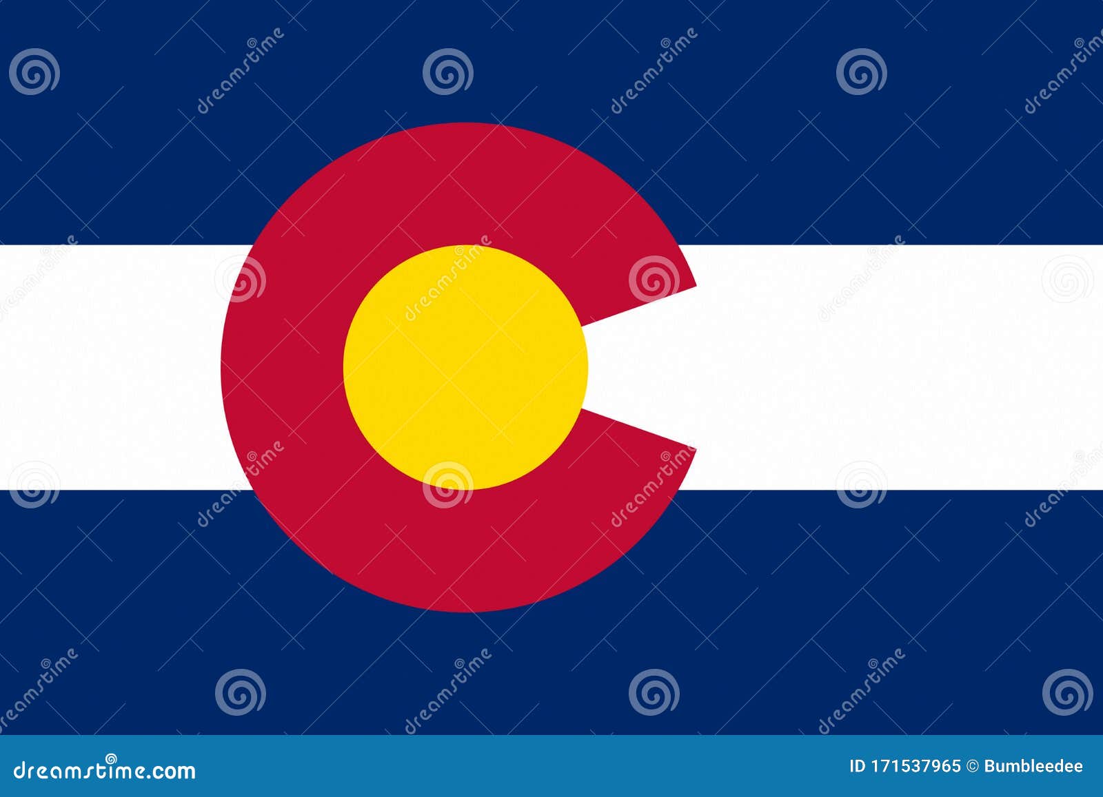 Bandera De Colorado Bandera Del Estado Colorado Stock de ilustración ...