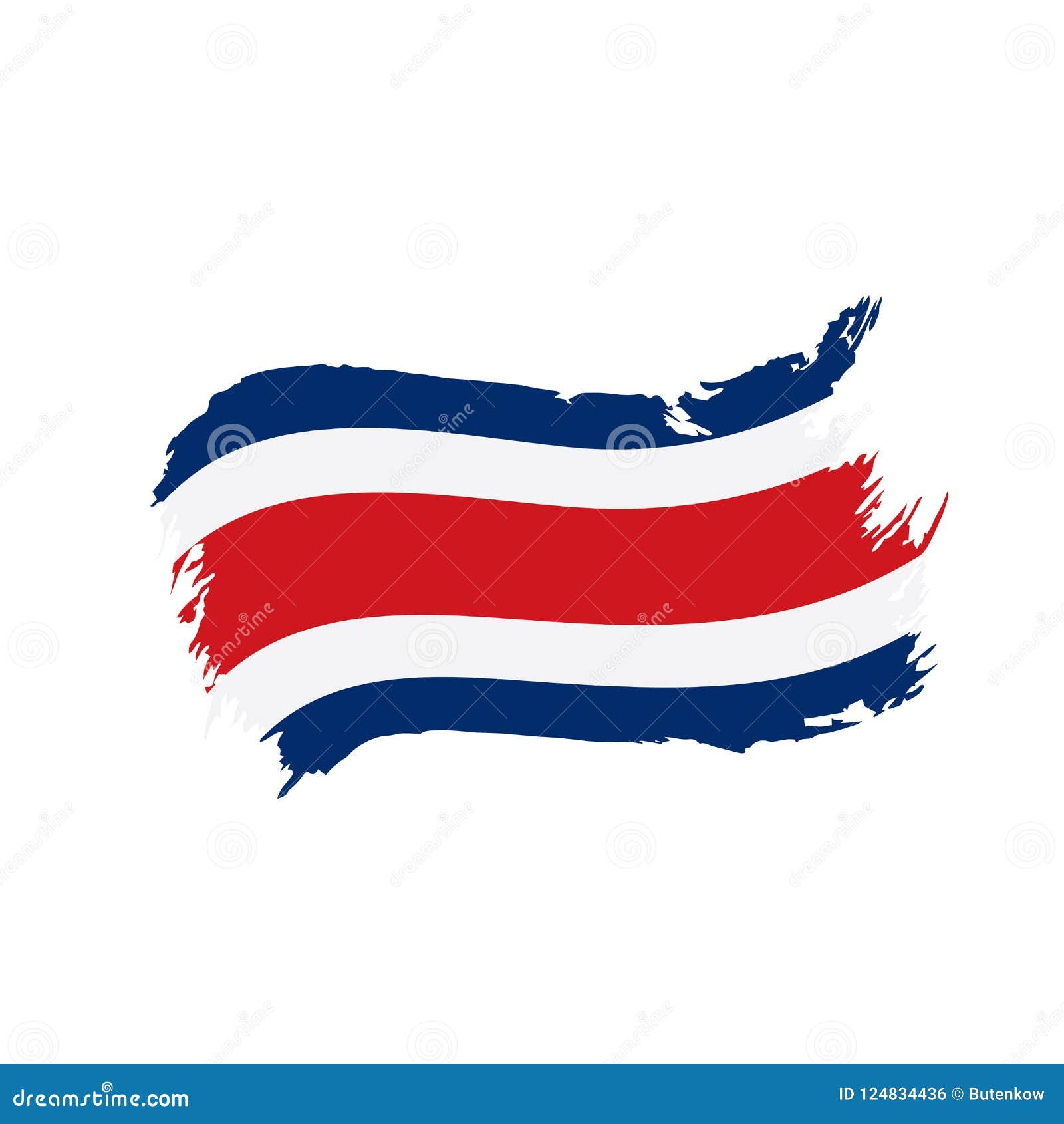 Bandera De Costa Rica, Ejemplo Del Vector Stock de ilustración ...