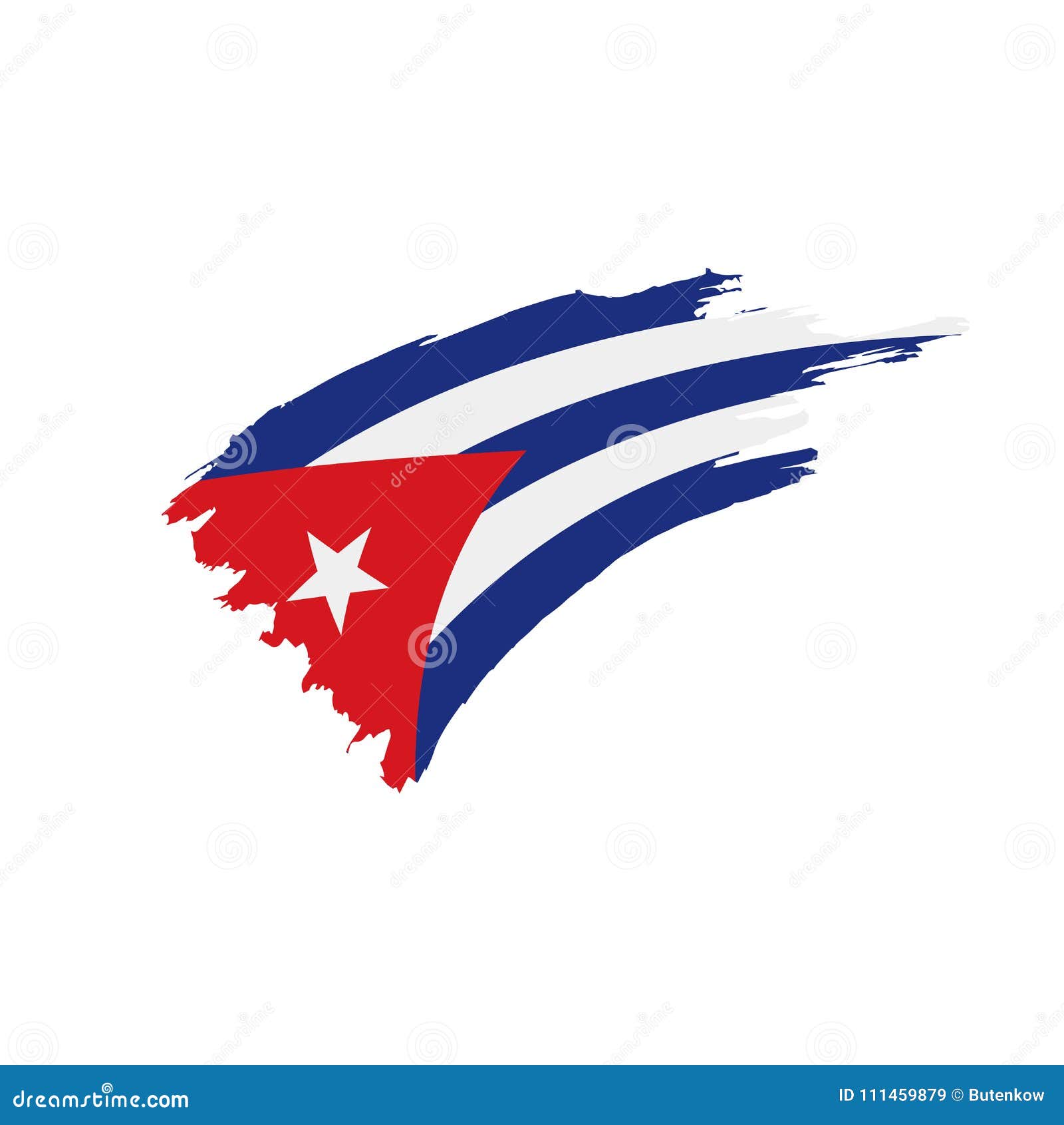 Bandera De Cuba, Ejemplo Del Vector Ilustración del Vector ...