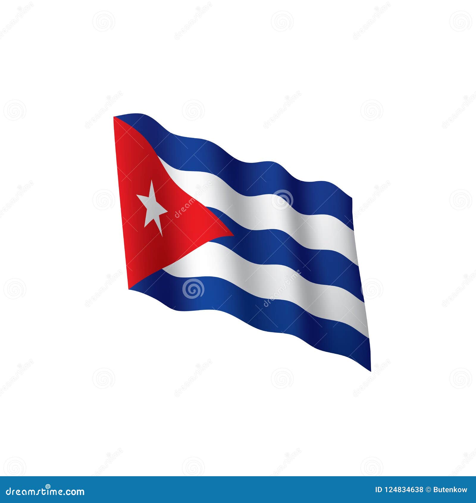Bandera De Cuba, Ejemplo Del Vector Stock de ilustración - Ilustración ...