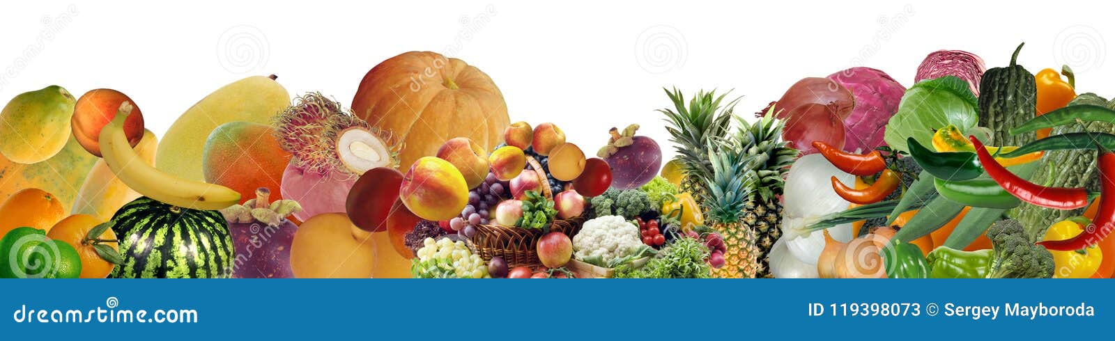 Bandera De Diversas Frutas Y Verduras Imagen de archivo - Imagen de ...