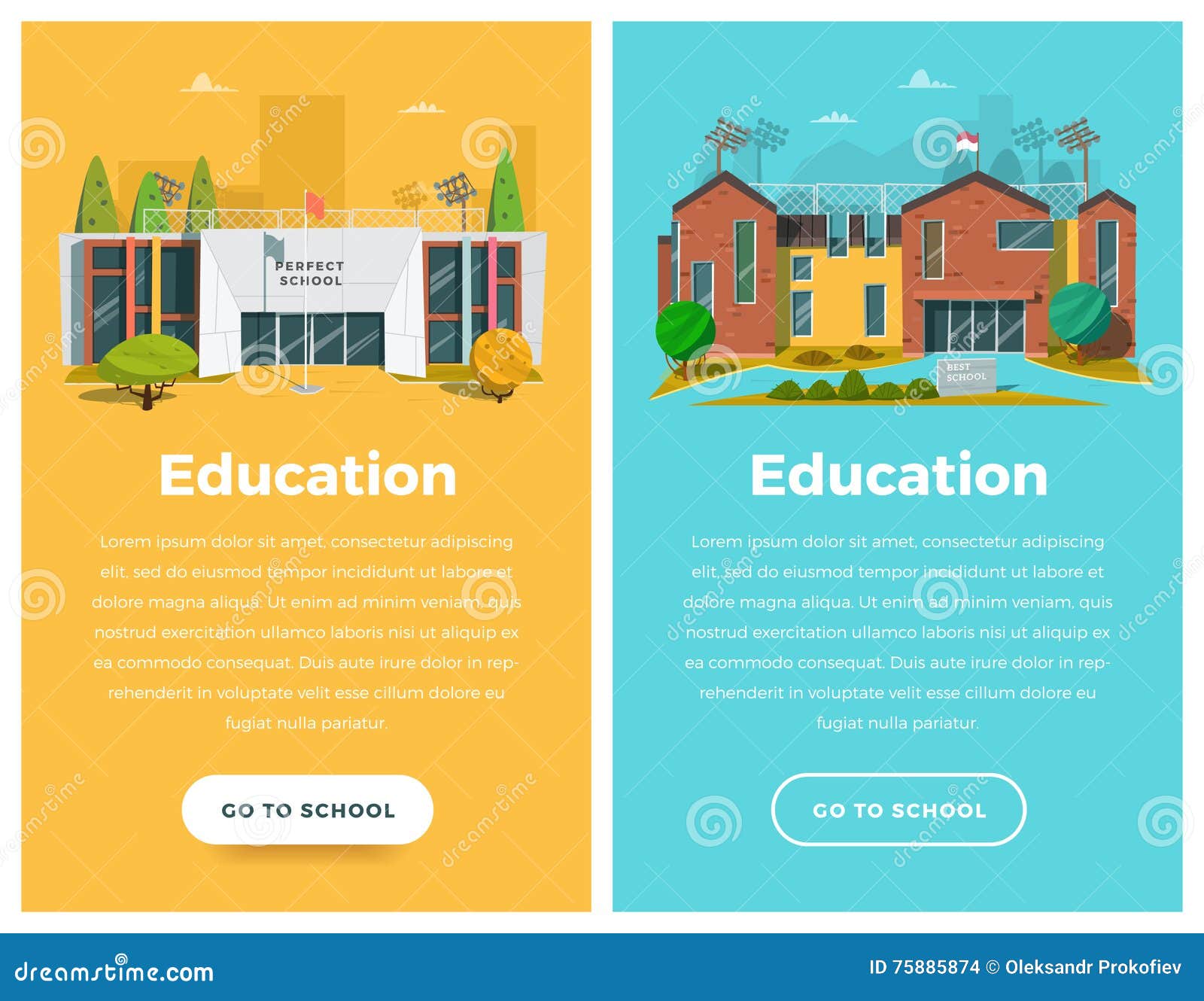 Bandera De Dos Verticales Para El Diseño Web Ilustración del Vector ...