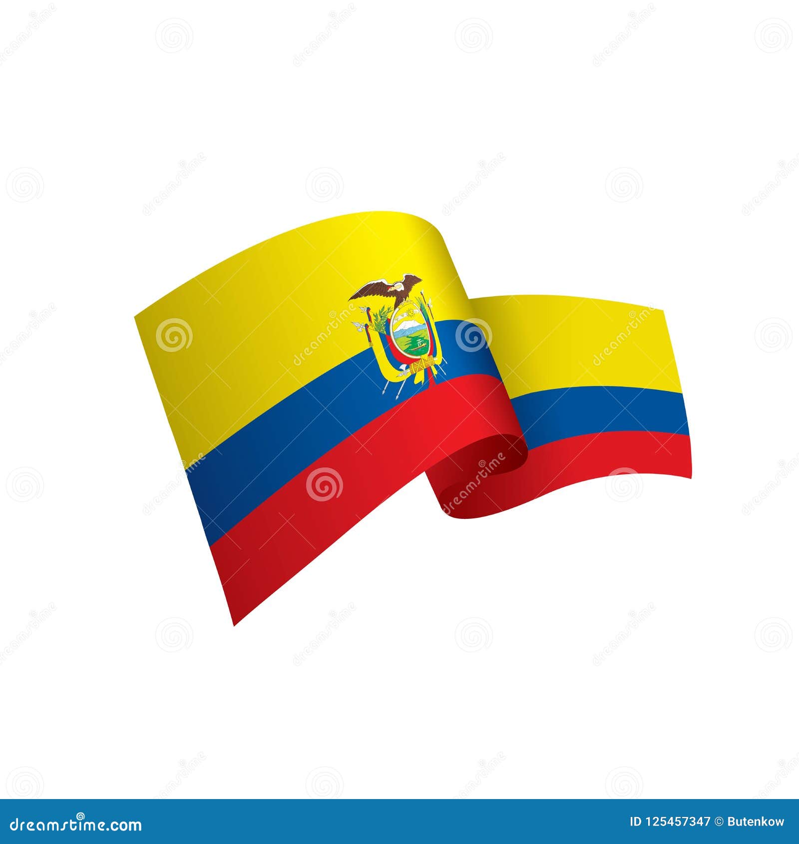 Bandera De Ecuador, Ejemplo Del Vector Ilustración del Vector ...