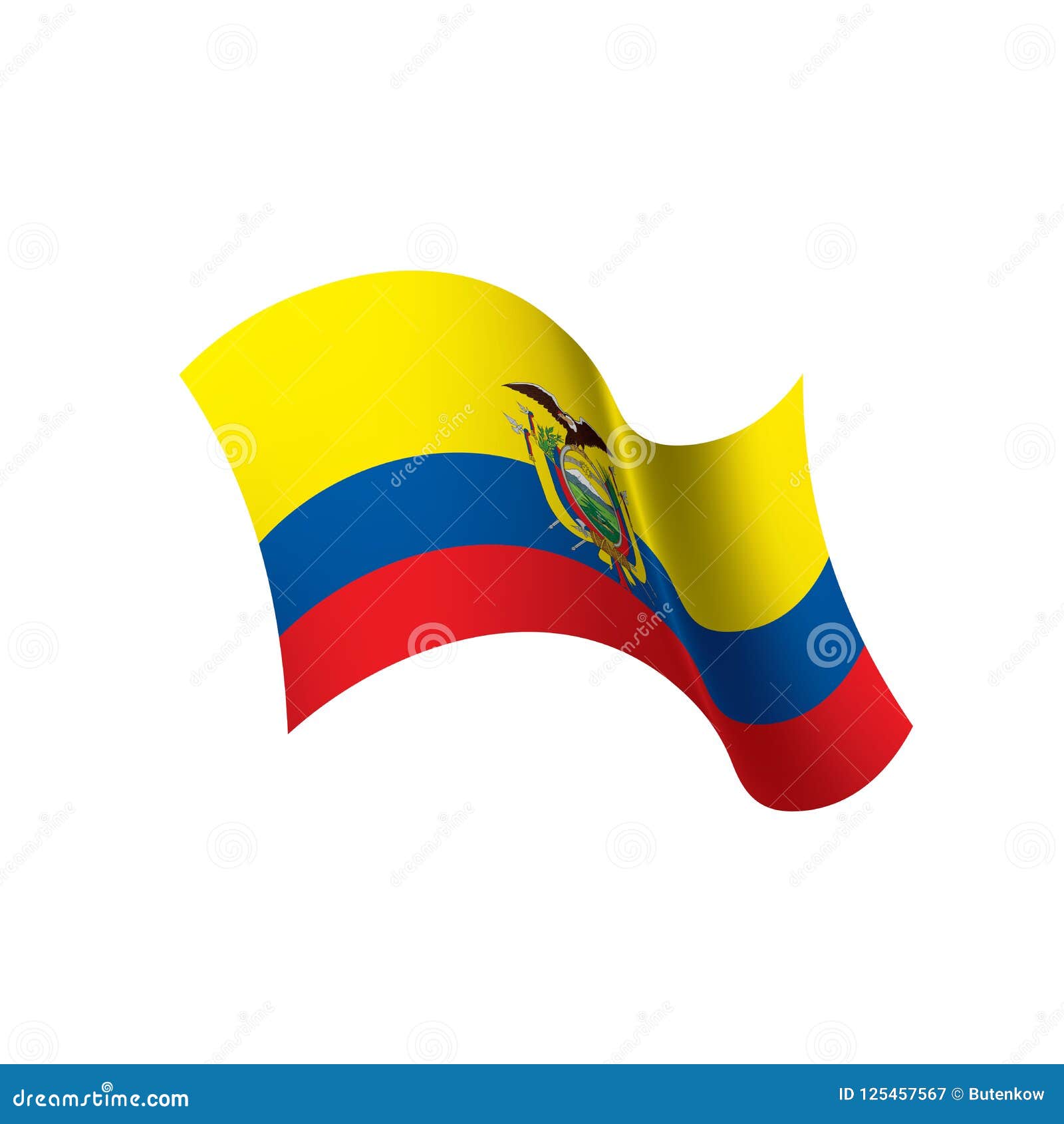 Bandera De Ecuador, Ejemplo Del Vector Ilustración del Vector ...