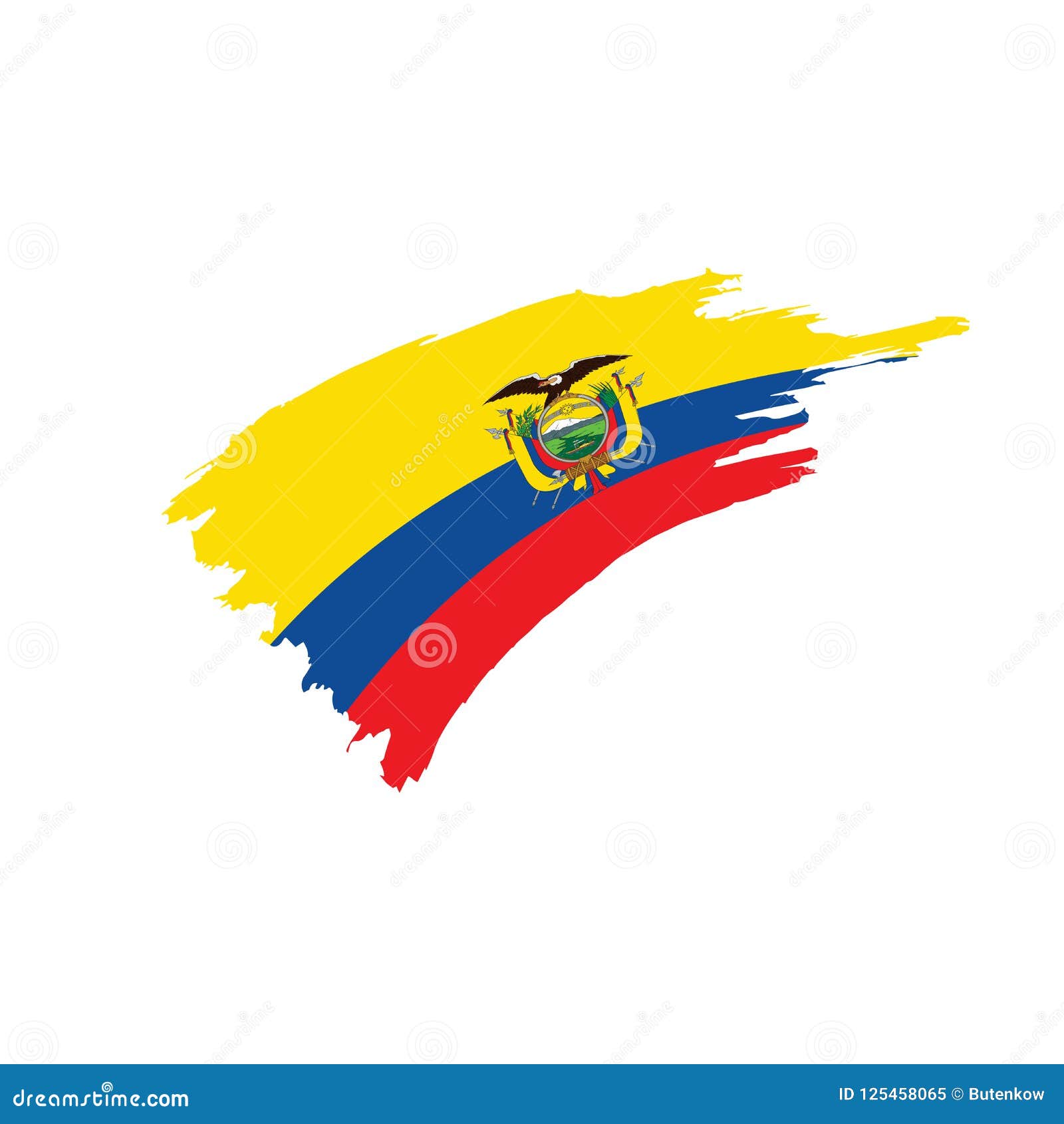 Bandera De Ecuador, Ejemplo Del Vector Ilustración del Vector ...
