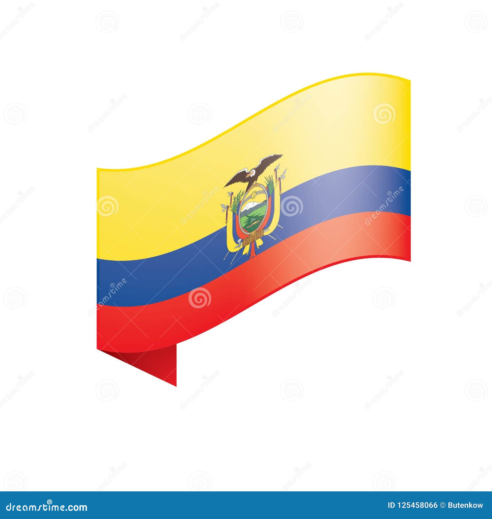 Bandera De Ecuador, Ejemplo Del Vector Ilustración del Vector ...
