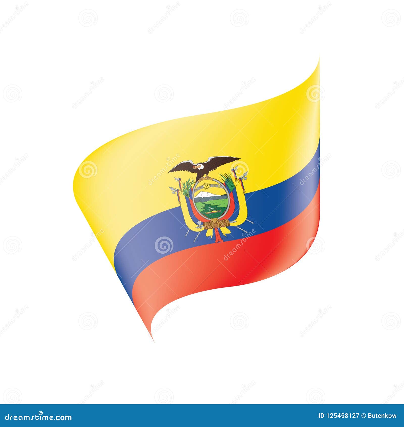Bandera De Ecuador, Ejemplo Del Vector Ilustración del Vector ...