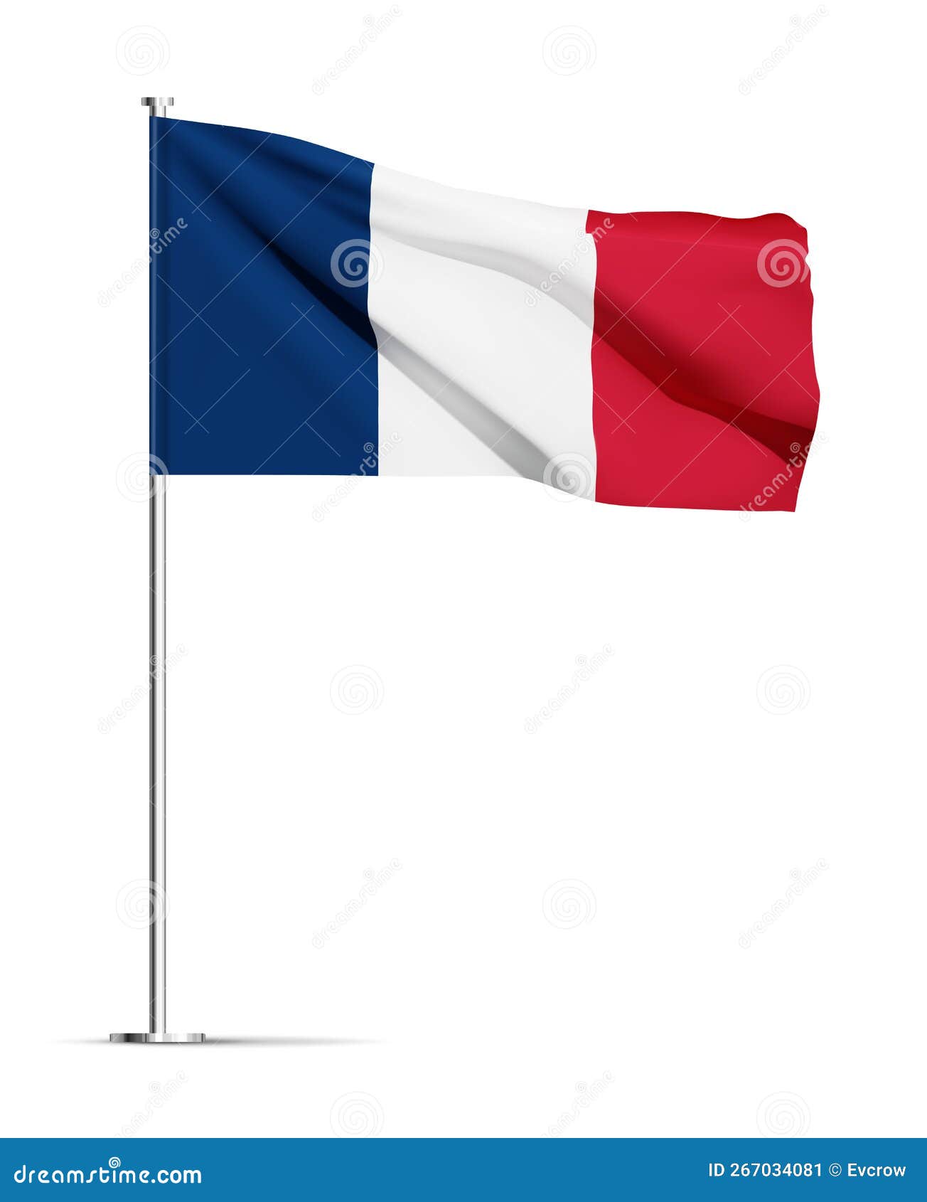 Bandera De Francia Aislada En Fondo Blanco Ilustración Del Vector Ilustración De Indicador