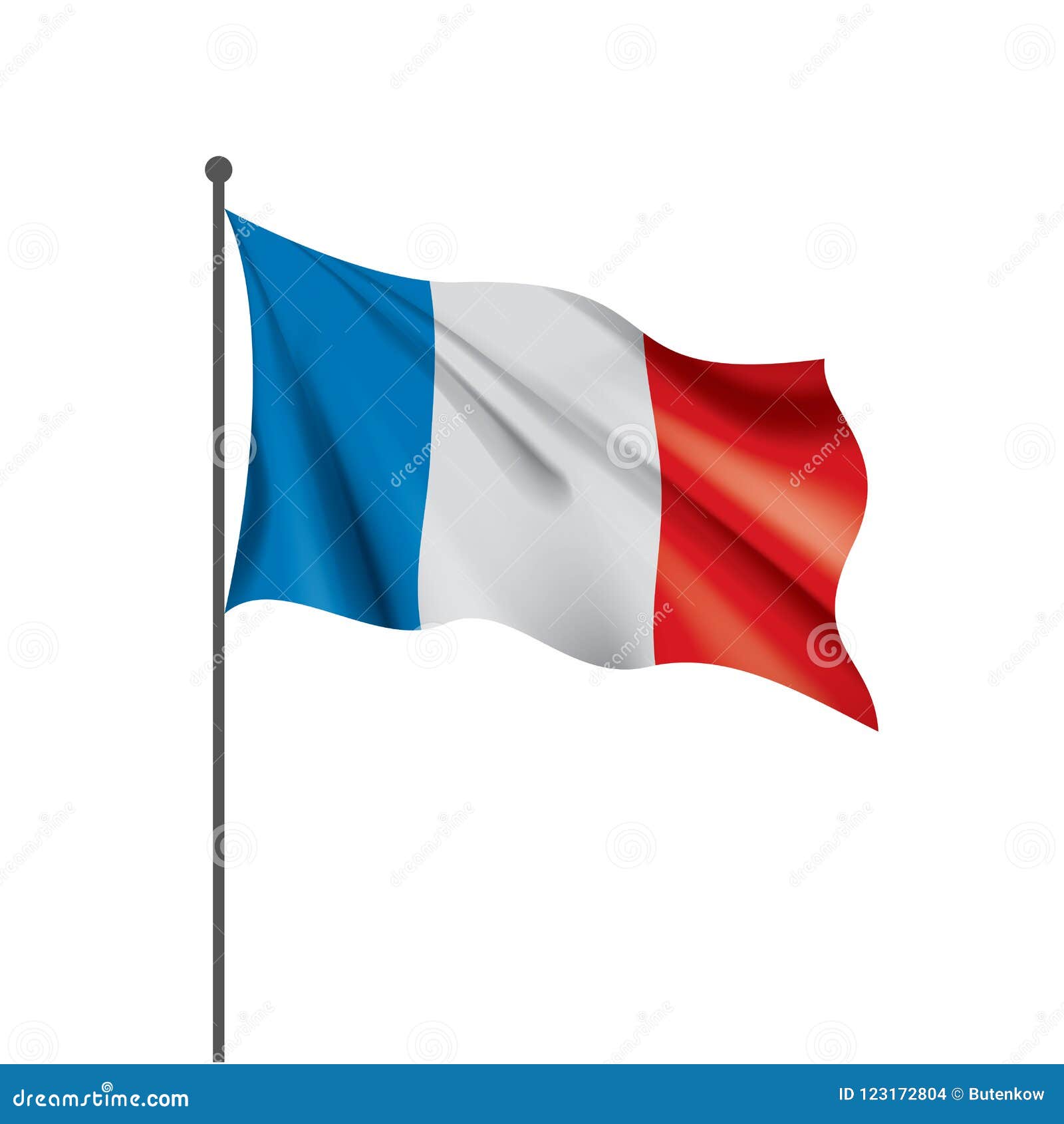Bandera De Francia, Ejemplo Del Vector Ilustración del Vector ...