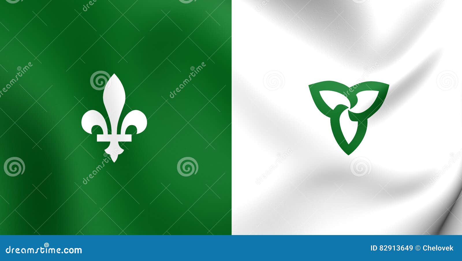 Bandera de Franco-Ontarian stock de ilustración. Ilustración de ...