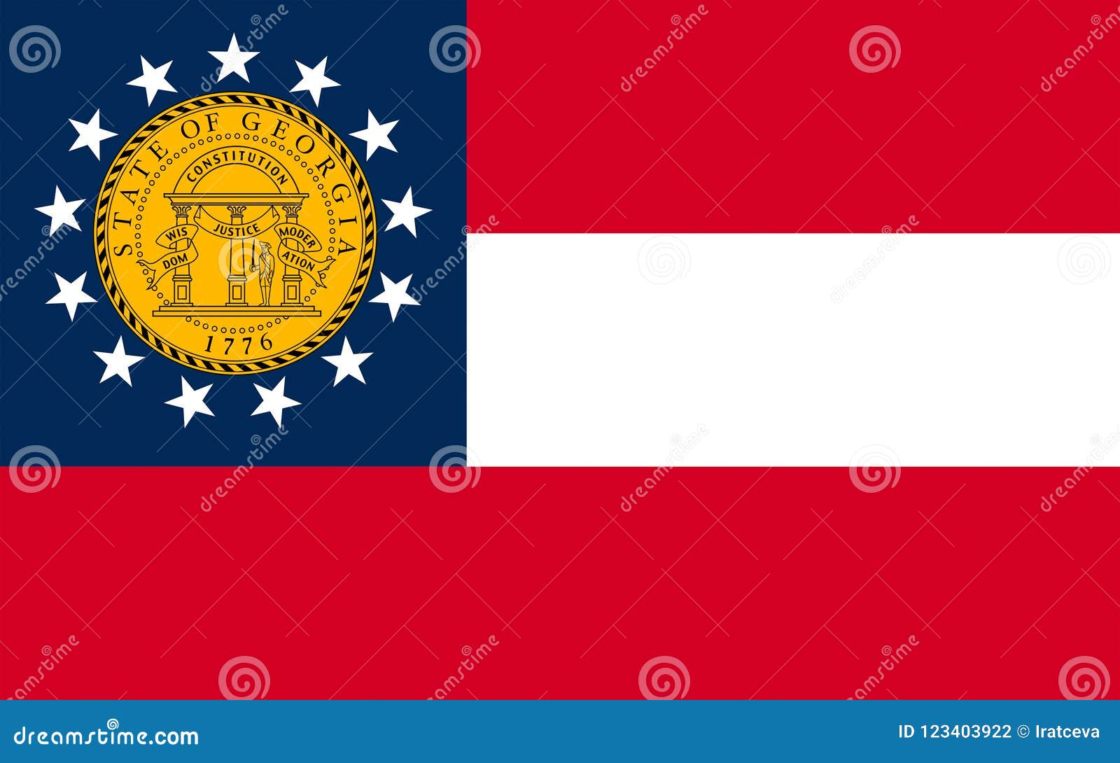 Bandera De Georgia, Los E.E.U.U. Foto de archivo - Imagen de ...