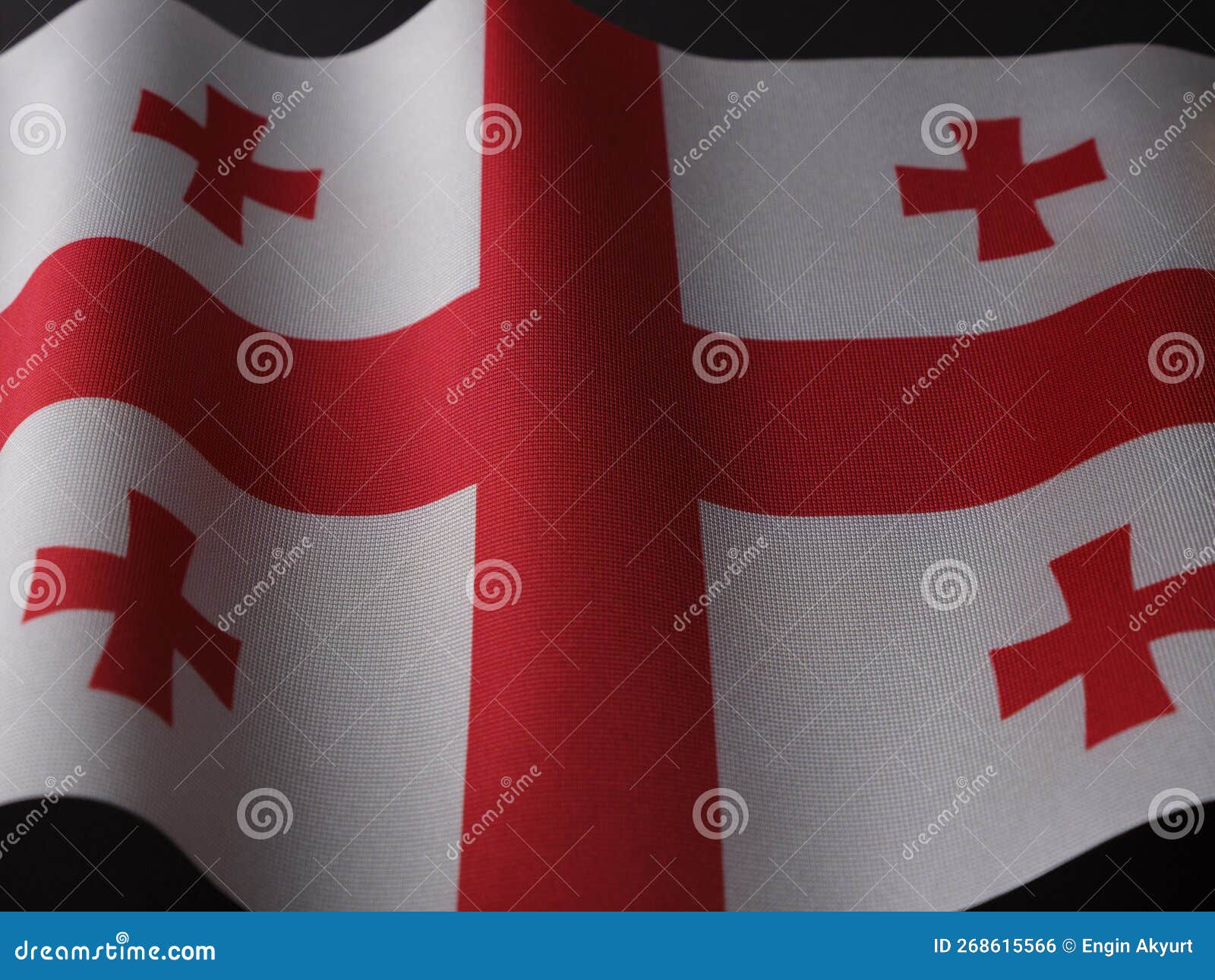 Bandera de georgia foto de archivo. Imagen de seda, ciudadano - 268615566