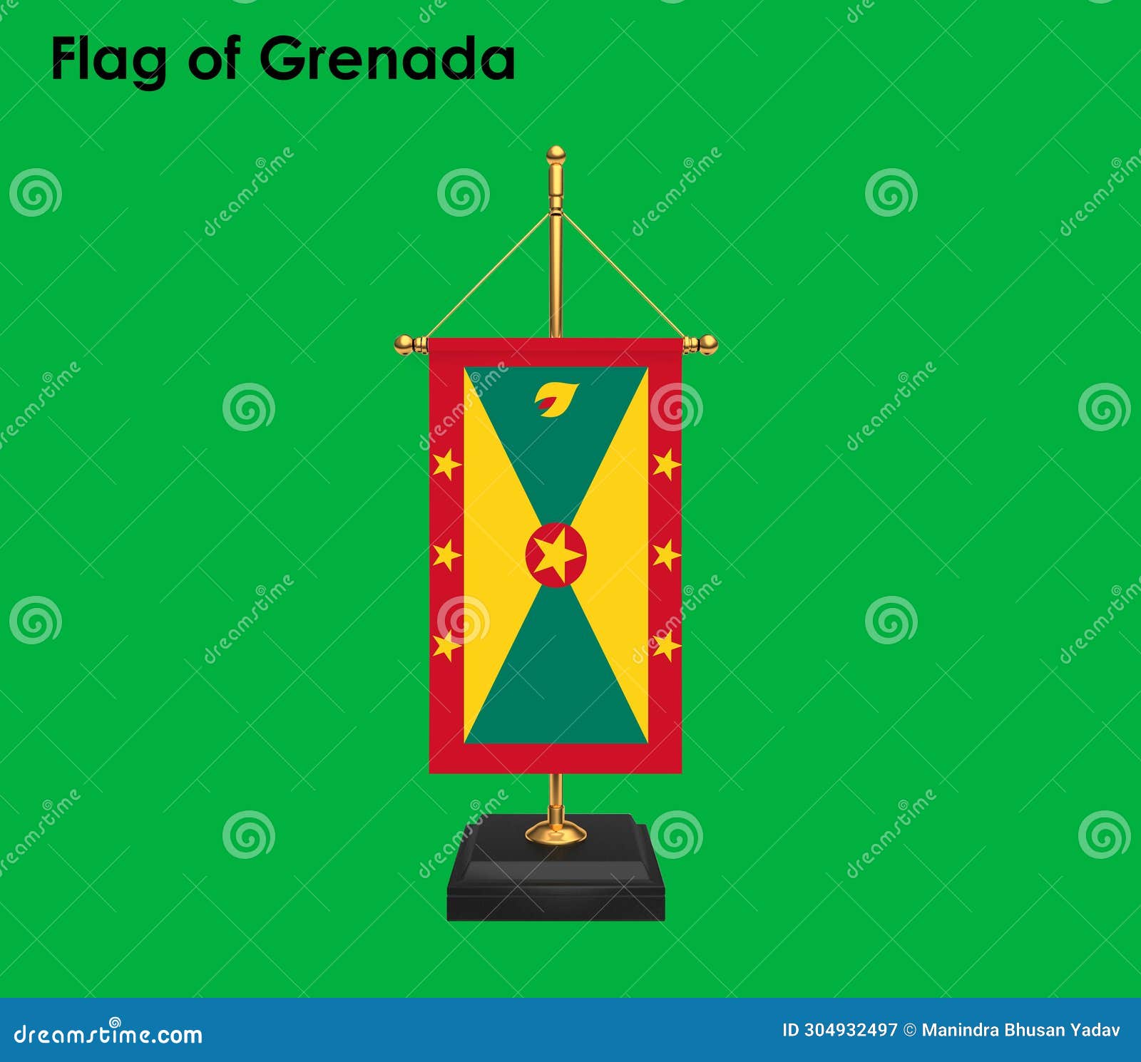 Bandera De Granada Granada Bandera Nacional De Granada. Indicador De ...