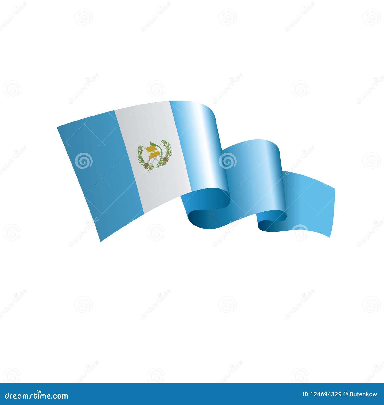 Bandera De Guatemala, Ejemplo Del Vector Ilustración del Vector ...