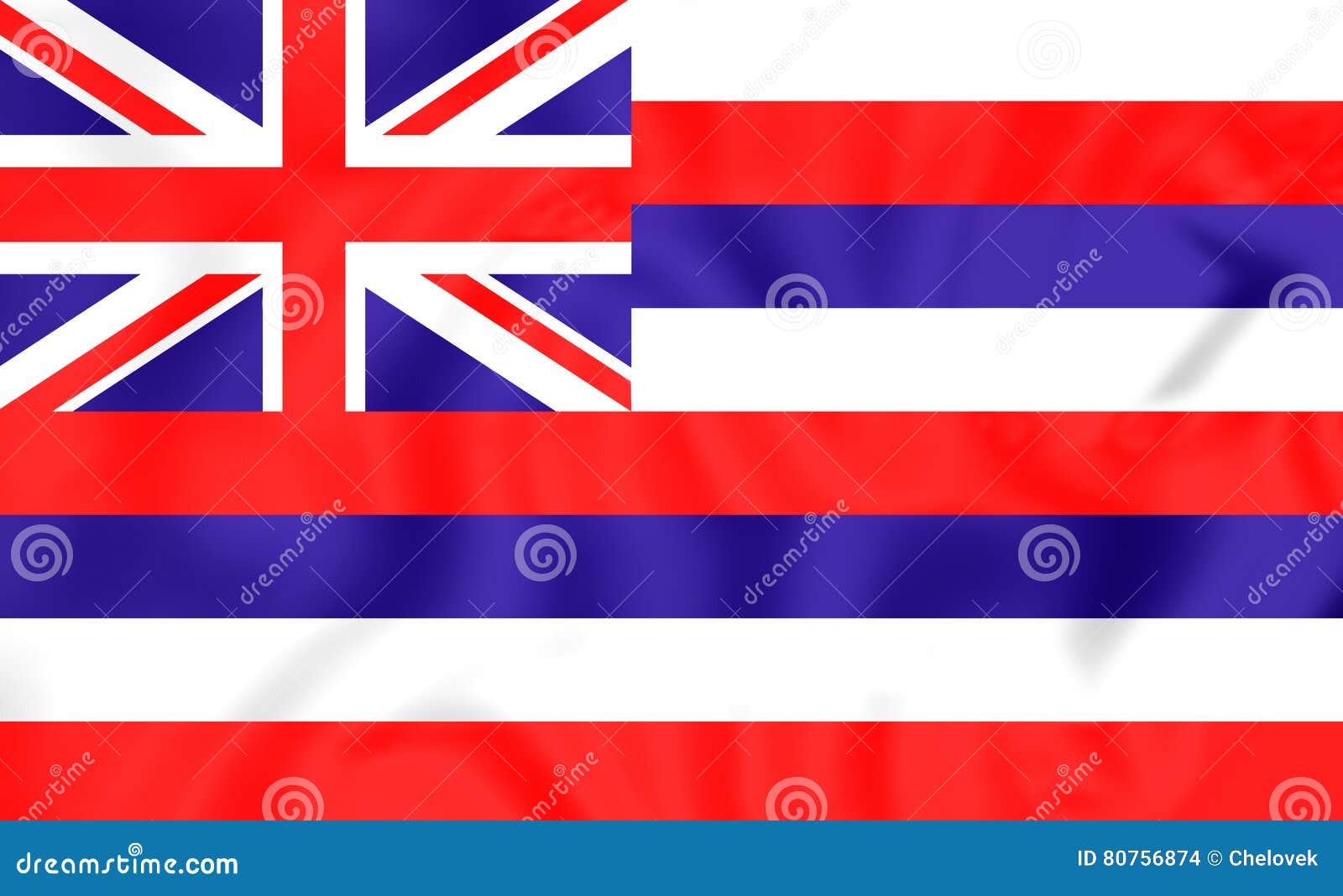 Bandera De Hawaii, Los E.E.U.U. Stock de ilustración - Ilustración de ...