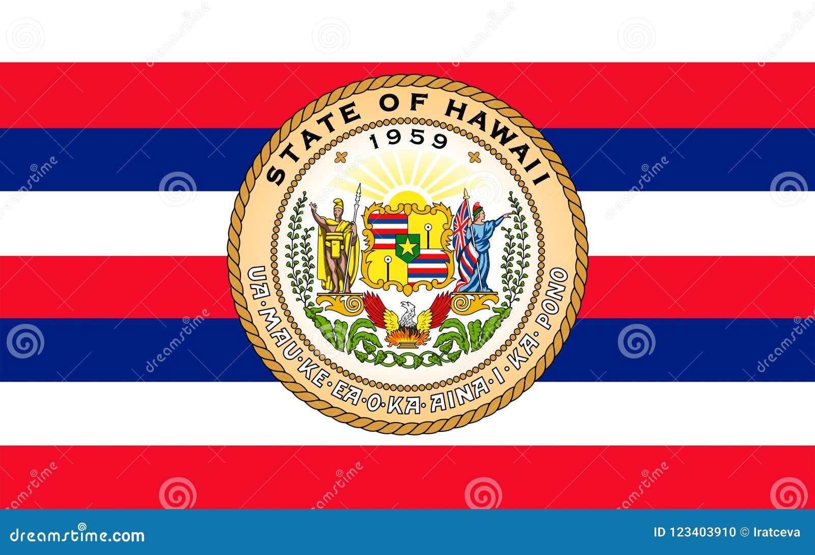 Bandera De Hawaii, Los E.E.U.U. Foto de archivo - Imagen de indicador ...