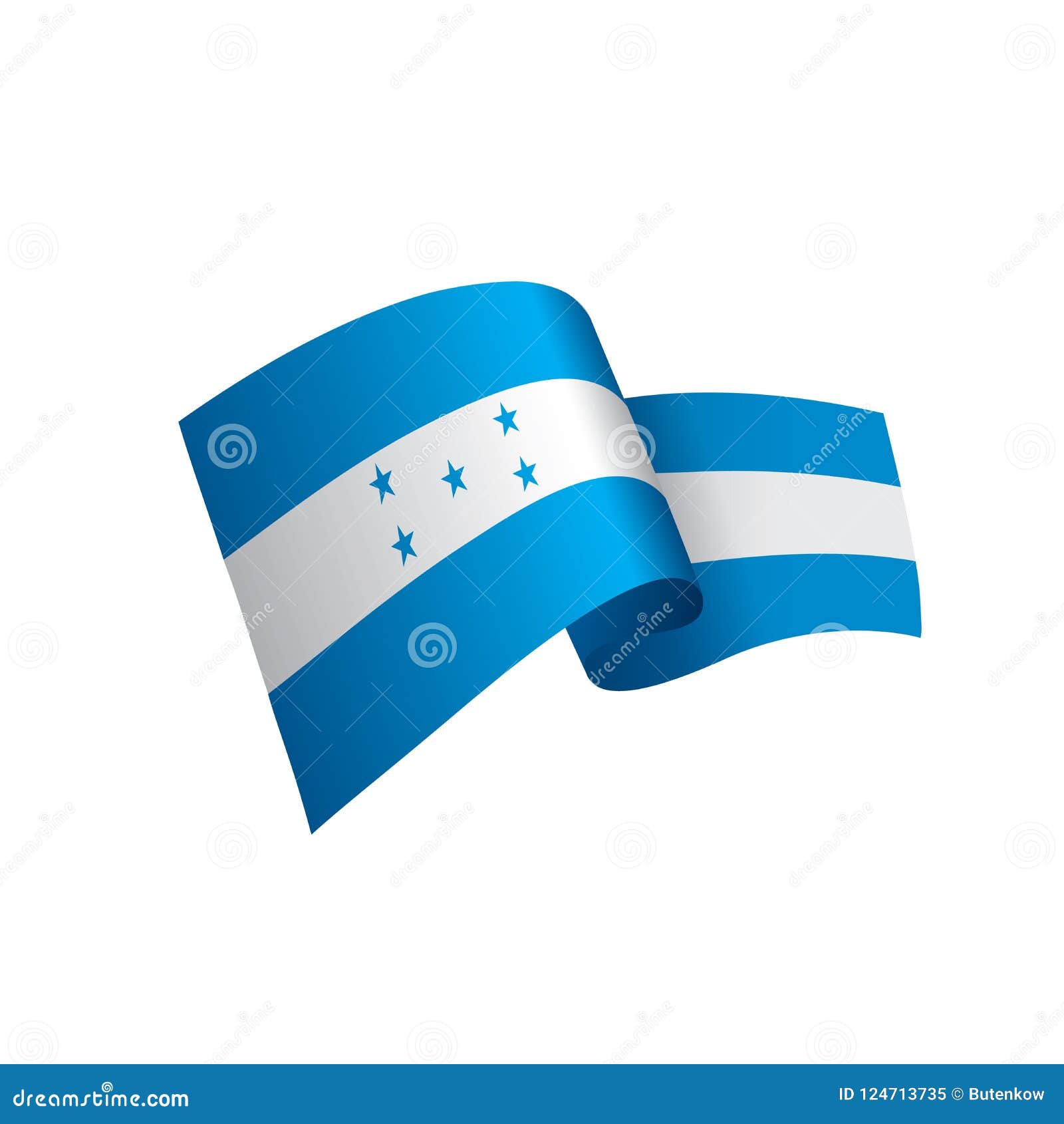 Bandera De Honduras, Ejemplo Del Vector Ilustración del Vector ...