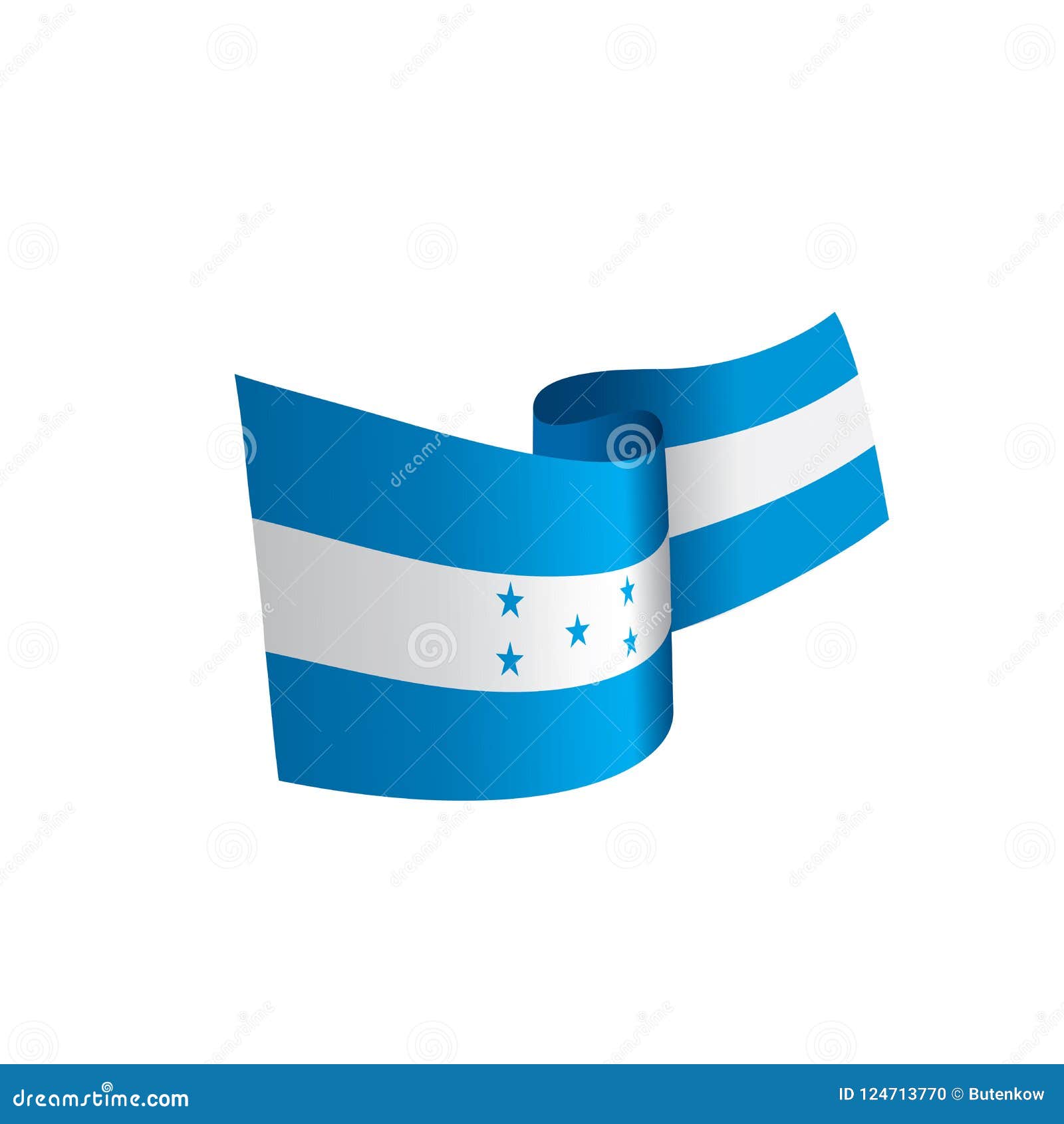 Bandera De Honduras, Ejemplo Del Vector Ilustración del Vector ...