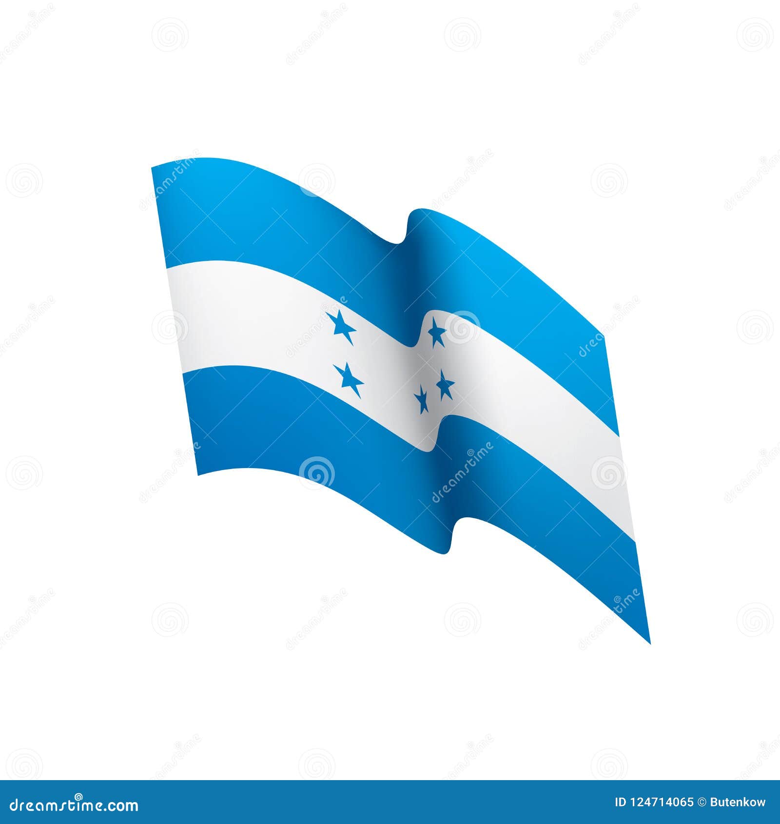 Bandera De Honduras, Ejemplo Del Vector Ilustración del Vector ...