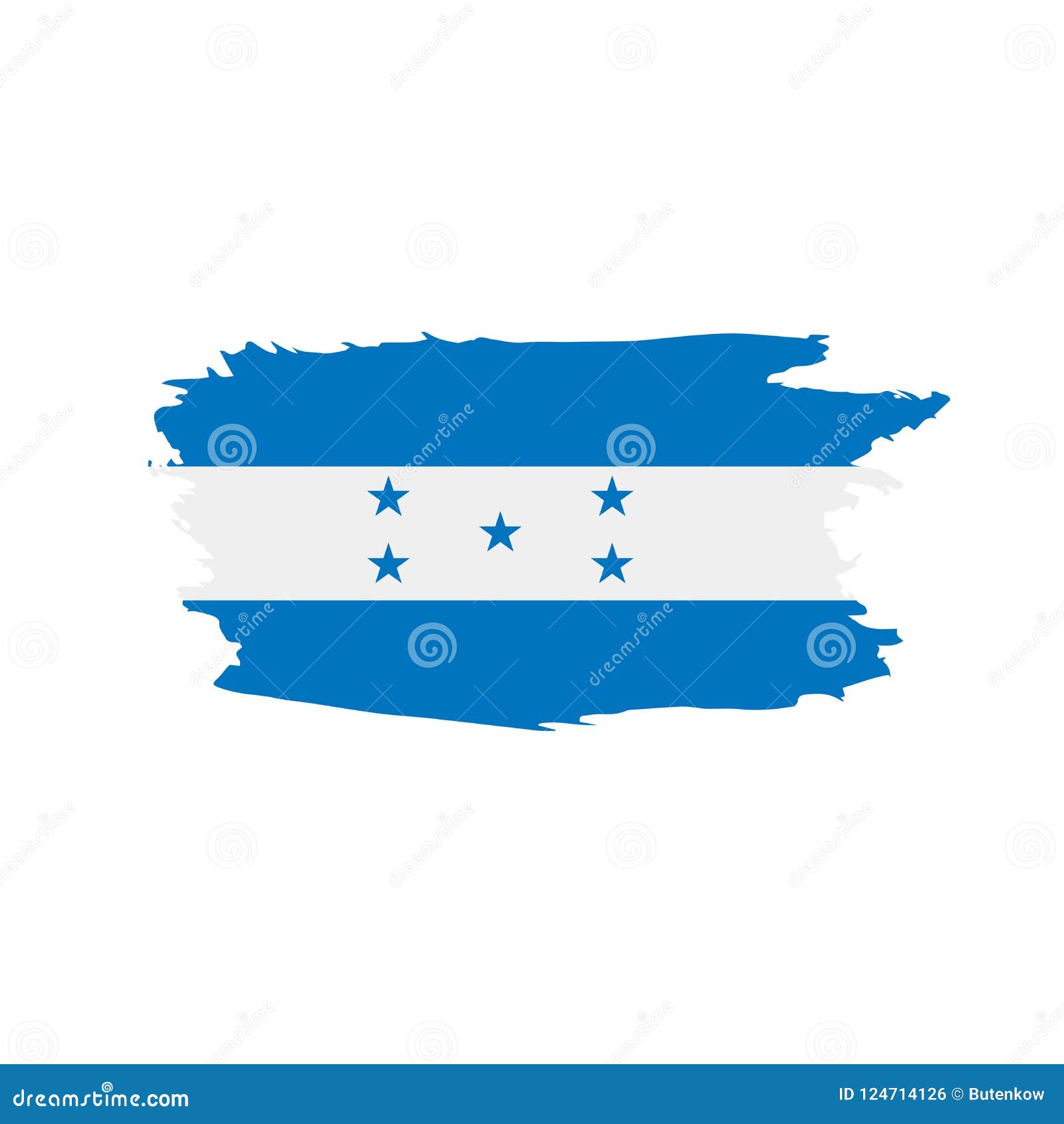 Bandera De Honduras, Ejemplo Del Vector Ilustración del Vector ...