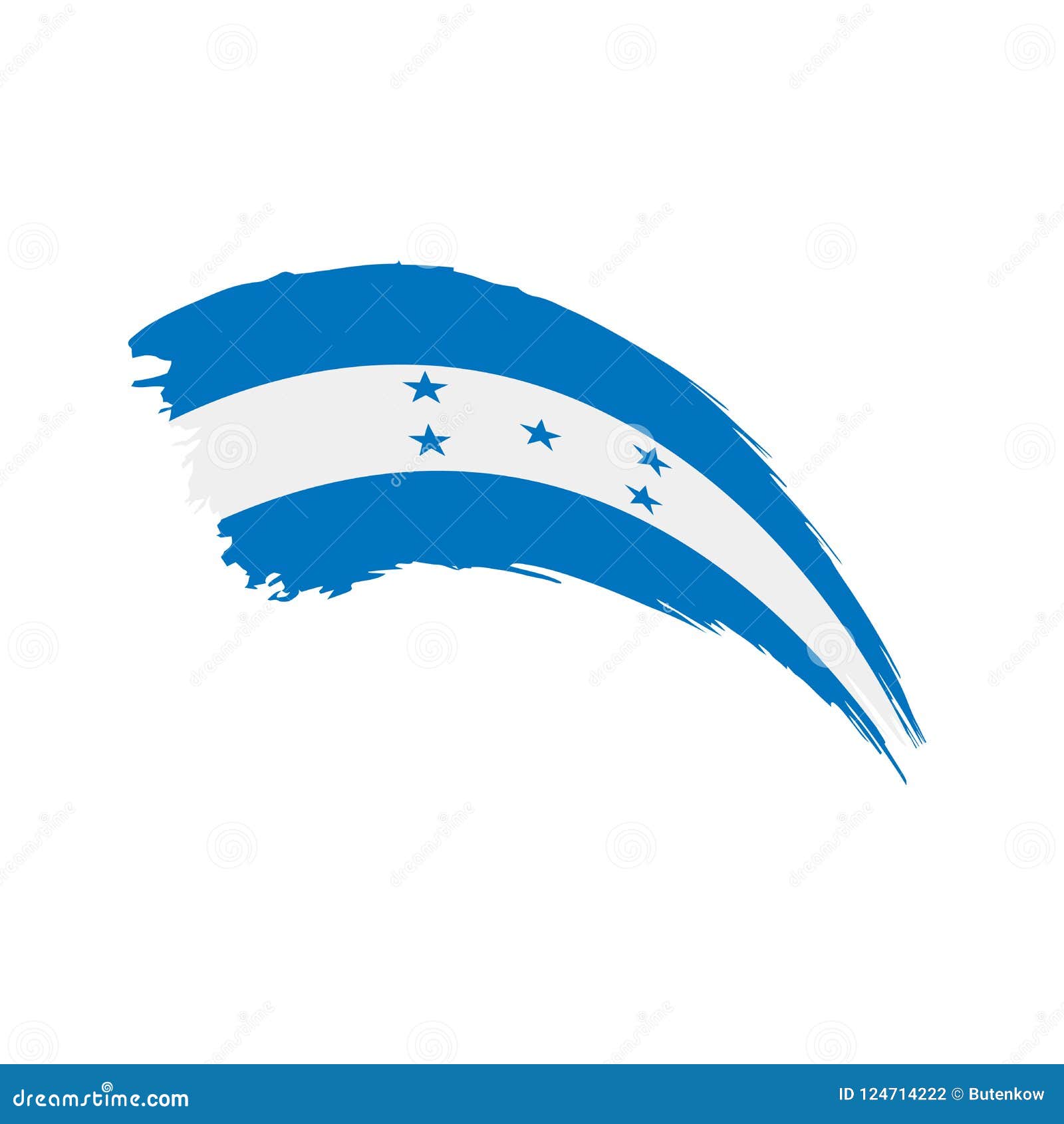 Bandera De Honduras, Ejemplo Del Vector Ilustración del Vector ...