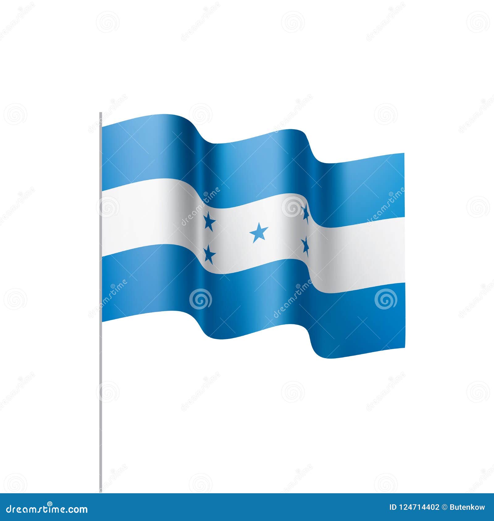 Bandera De Honduras, Ejemplo Del Vector Ilustración del Vector ...