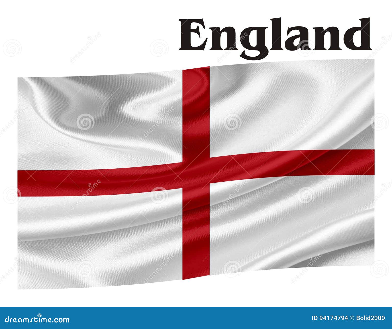 Bandera De Inglaterra Con Una Palabra Stock de ilustración ...
