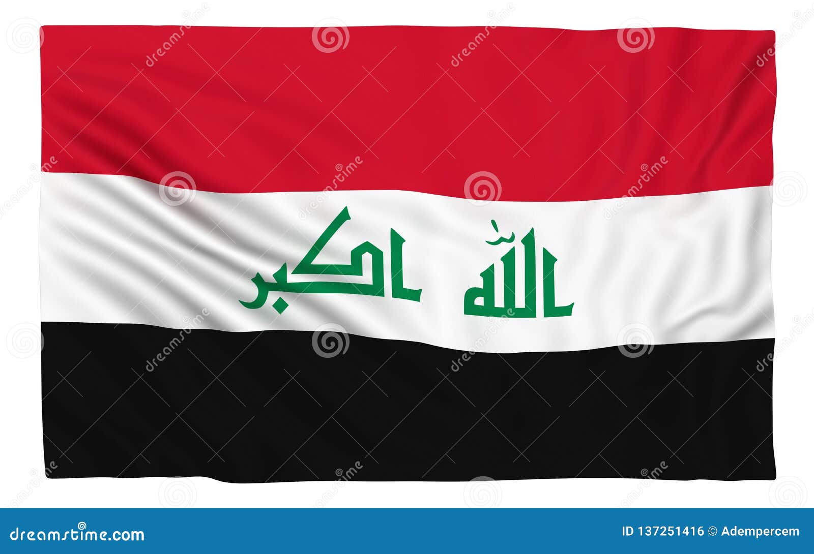 Bandera de Iraq stock de ilustración. Ilustración de onda - 137251416