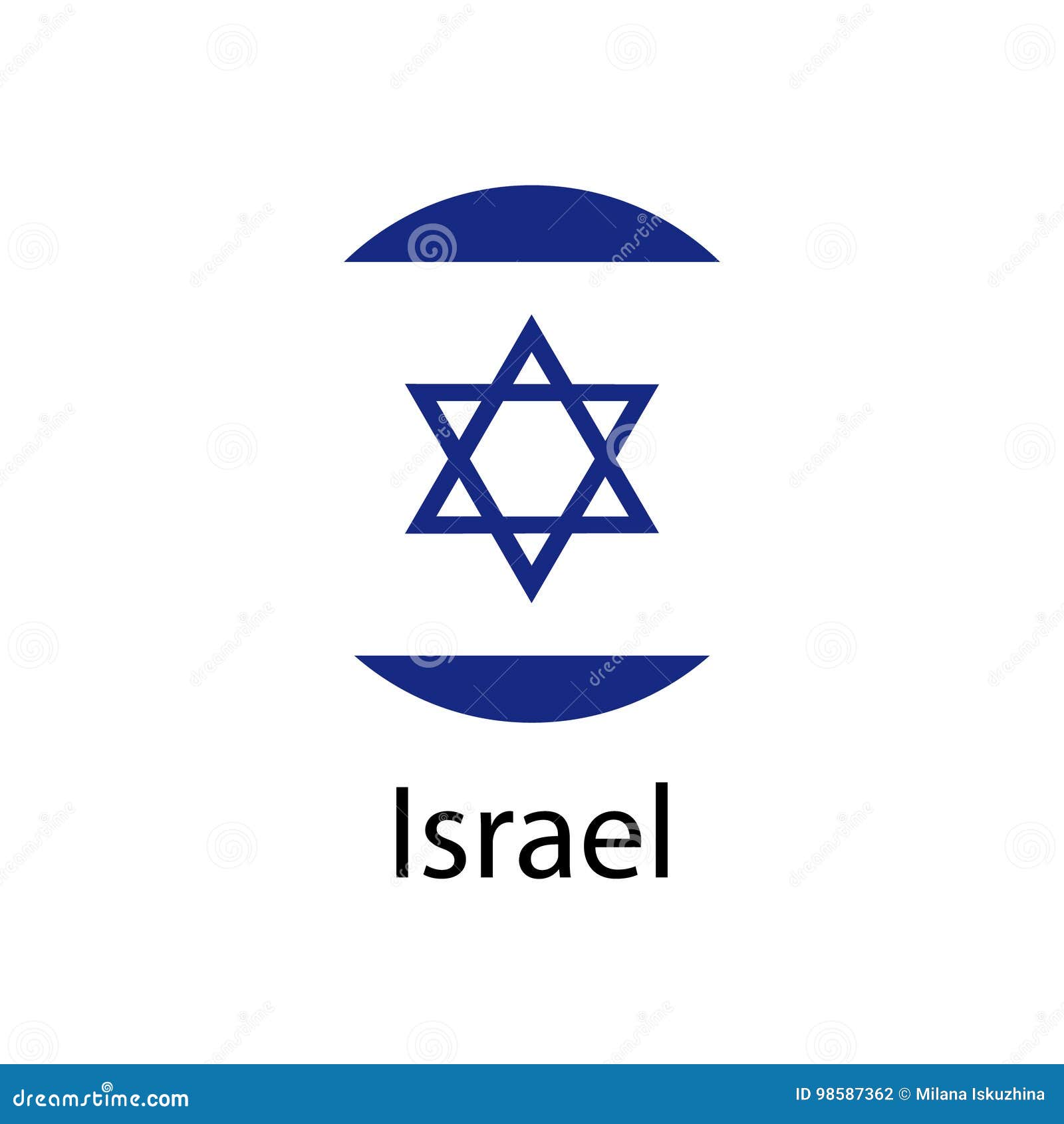 Bandera De Israel Del Vector Ilustración del Vector - Ilustración de ...