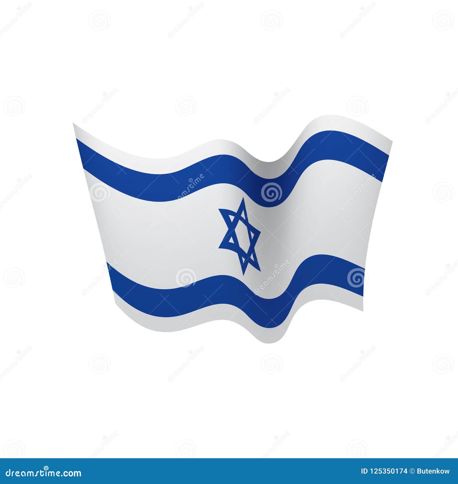 Bandera De Israel, Ejemplo Del Vector Ilustración del Vector ...