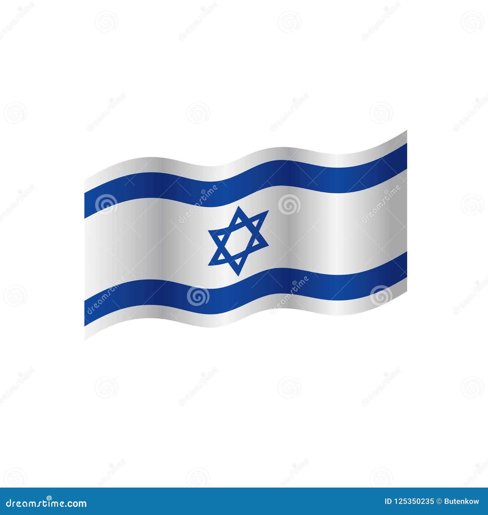 Bandera De Israel, Ejemplo Del Vector Ilustración del Vector ...