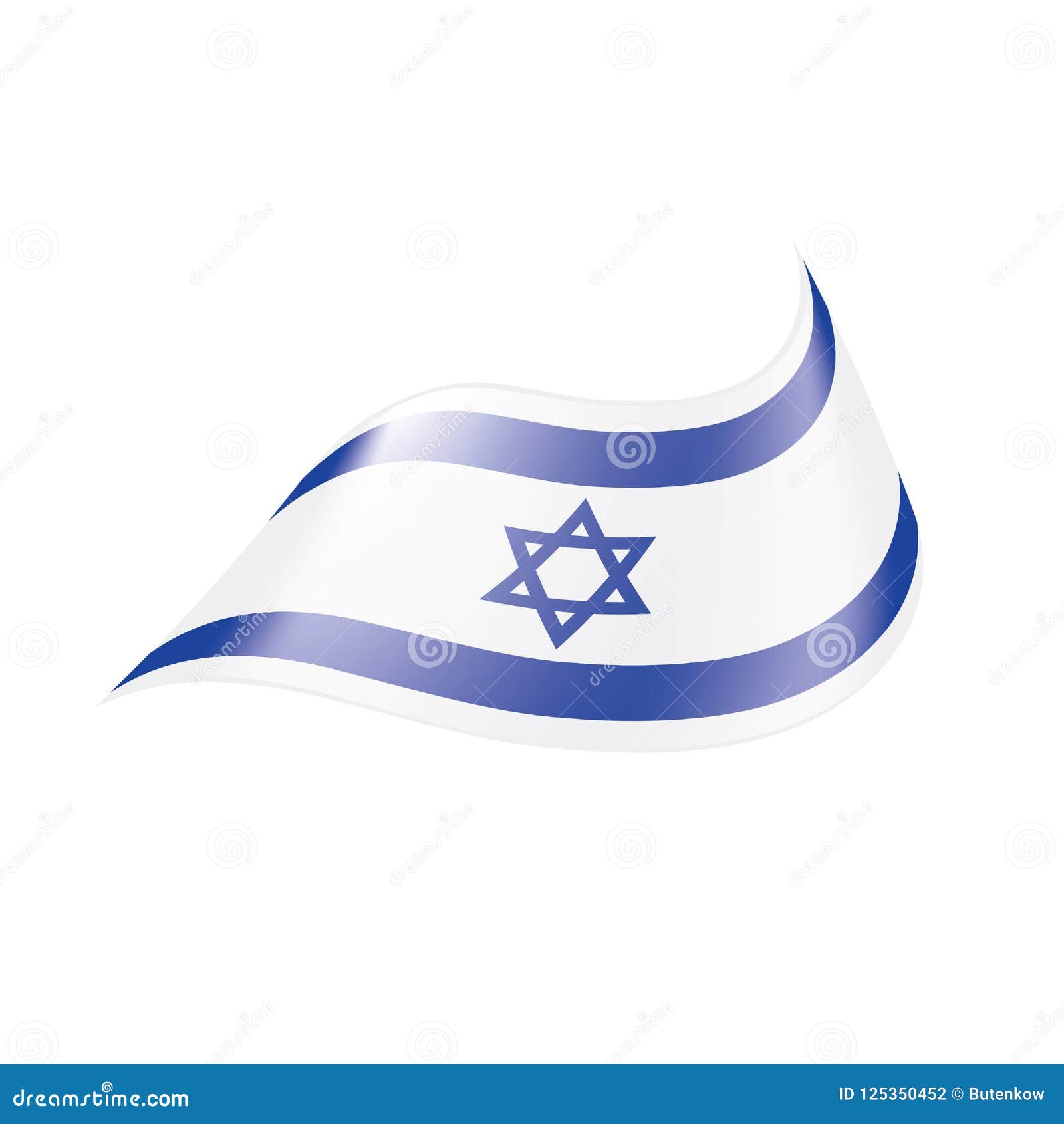 Bandera De Israel, Ejemplo Del Vector Ilustración del Vector ...