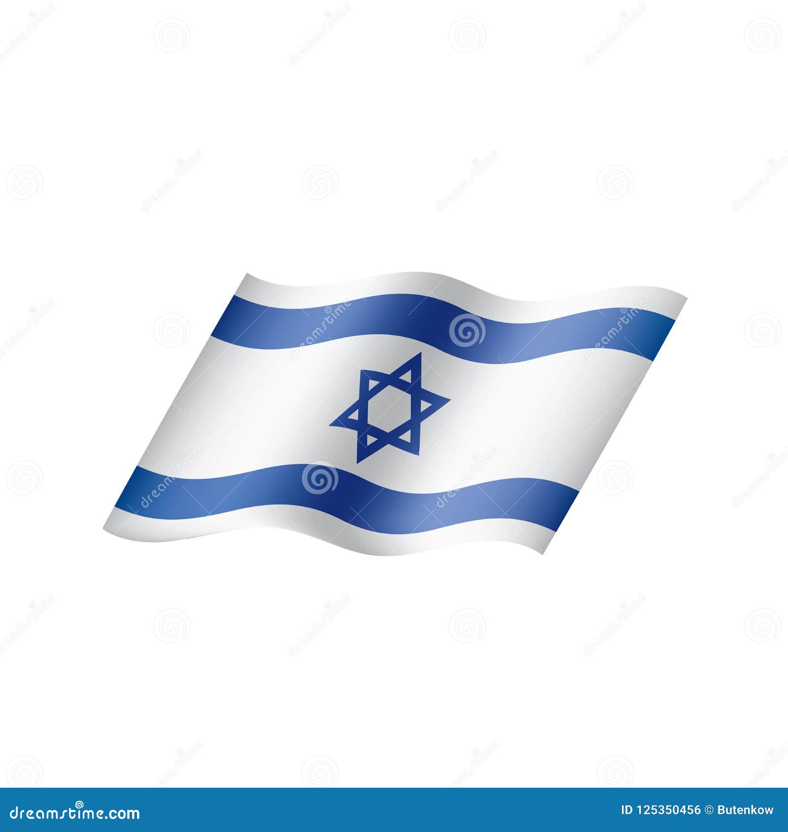 Bandera De Israel, Ejemplo Del Vector Ilustración del Vector ...