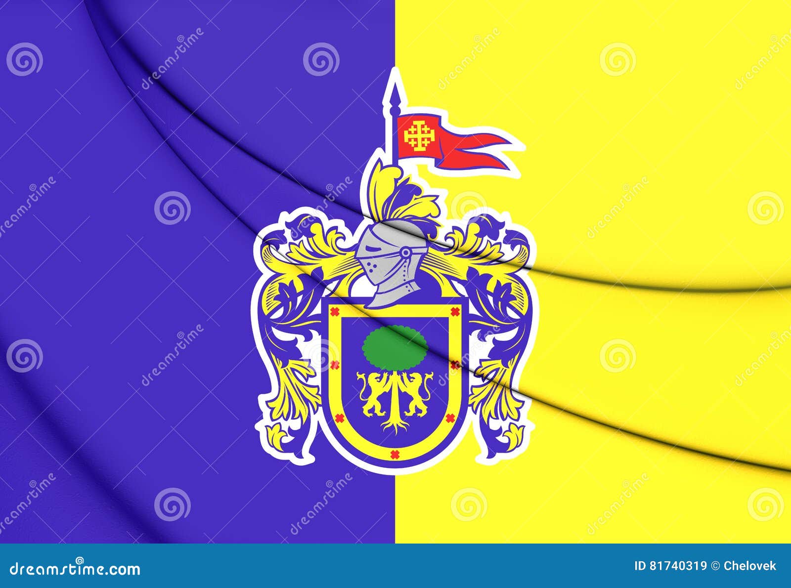 Bandera de Jalisco, México stock de ilustración. Ilustración de rinda ...