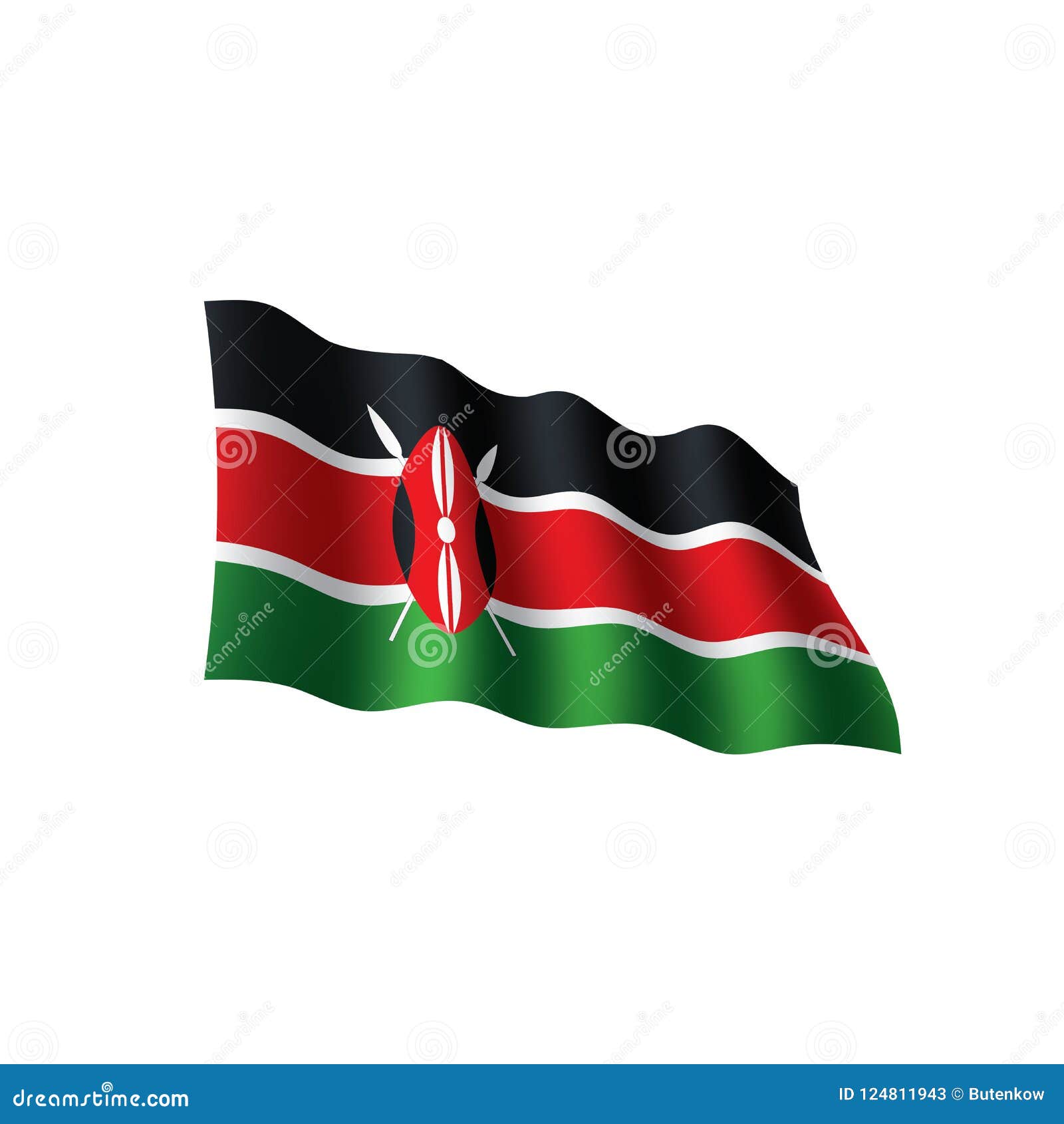 Bandera De Kenia, Ejemplo Del Vector Stock de ilustración - Ilustración ...
