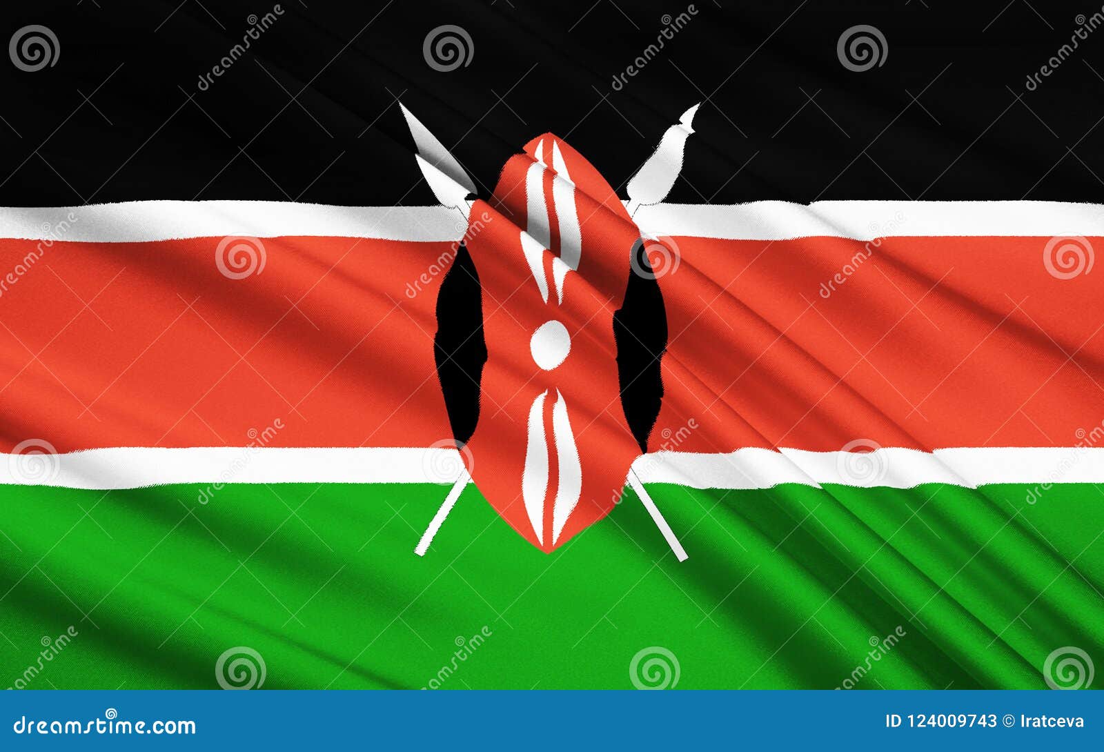 Bandera de Kenia, Nairobi stock de ilustración. Ilustración de textura ...