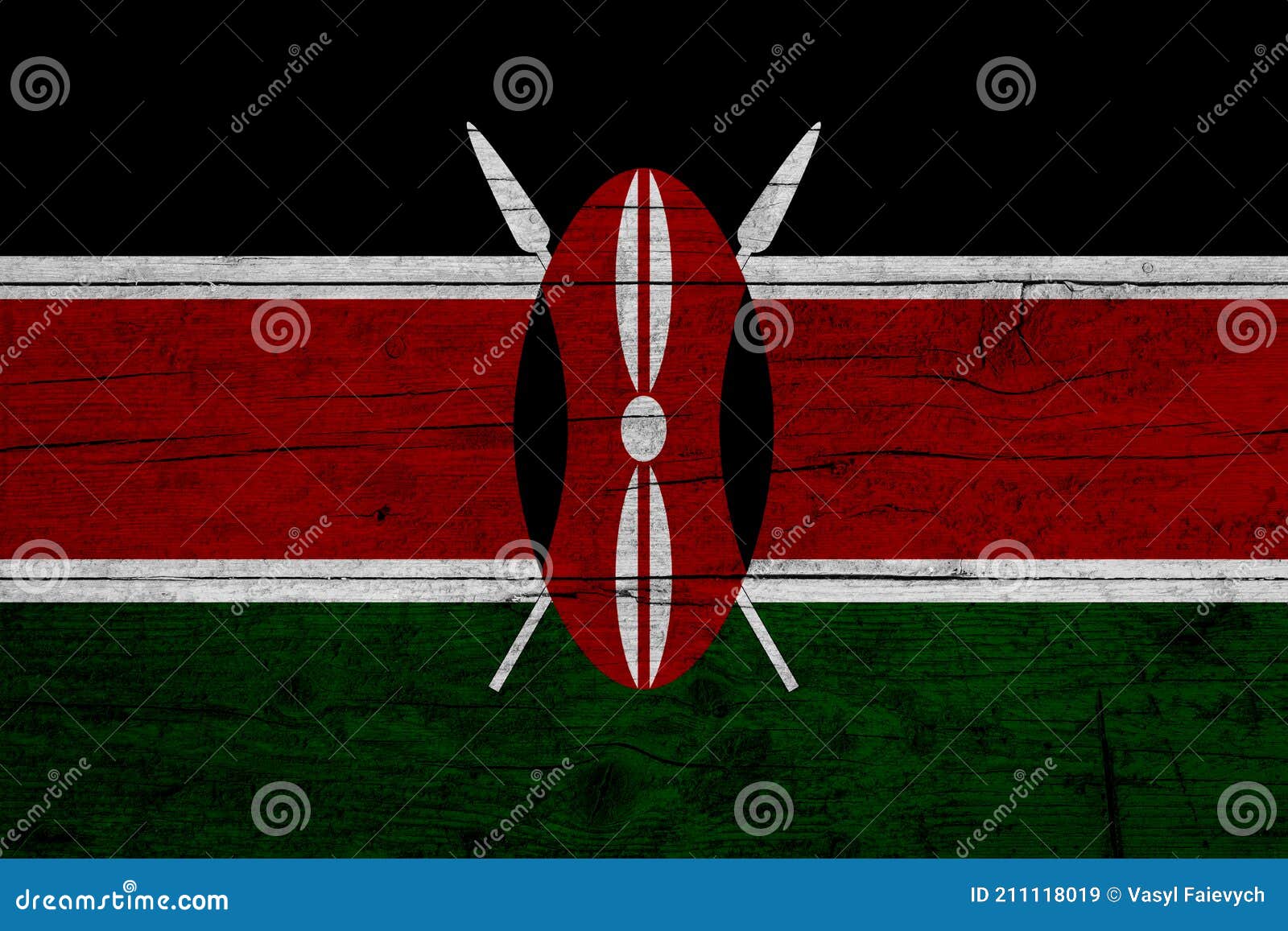 Bandera De Kenya Textura De Madera De La Bandera De Kenya Imagen de ...