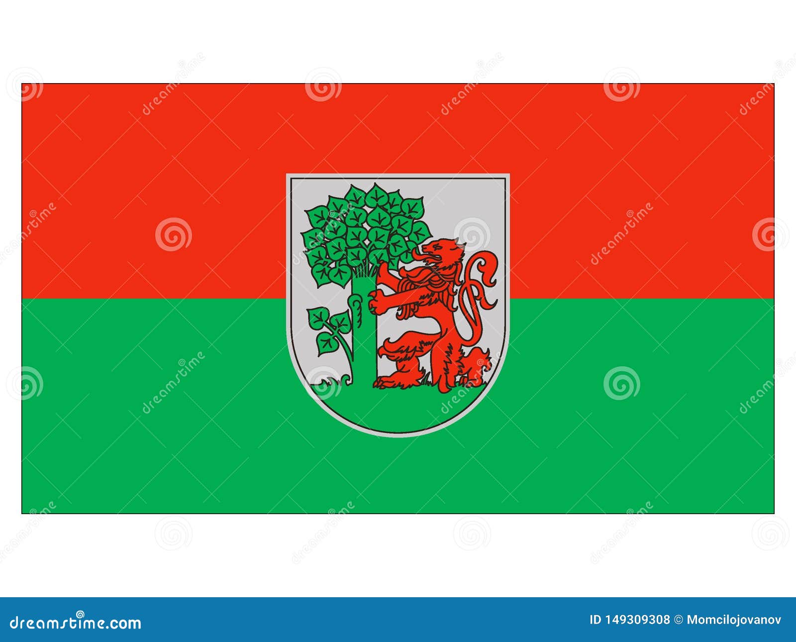 Bandera De La Ciudad Letona De Liepaja Ilustración del Vector ...
