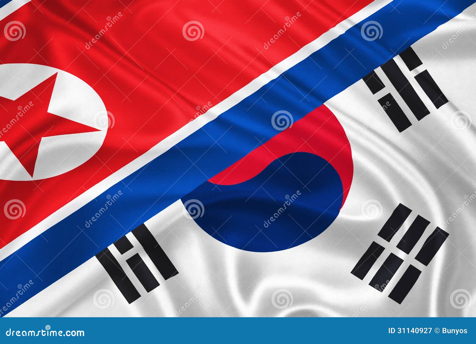 Bandera De La Corea Del Sur Stock de ilustración - Ilustración de forma ...