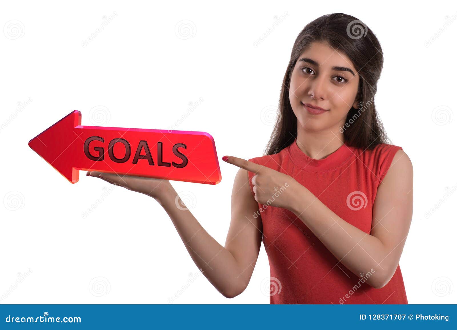 Bandera De La Flecha De Las Metas a Mano Imagen de archivo - Imagen de ...