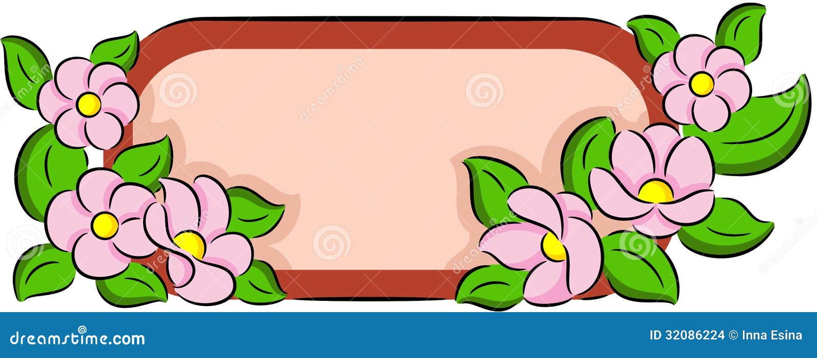 Bandera de la flor ilustración del vector. Ilustración de ramo - 32086224