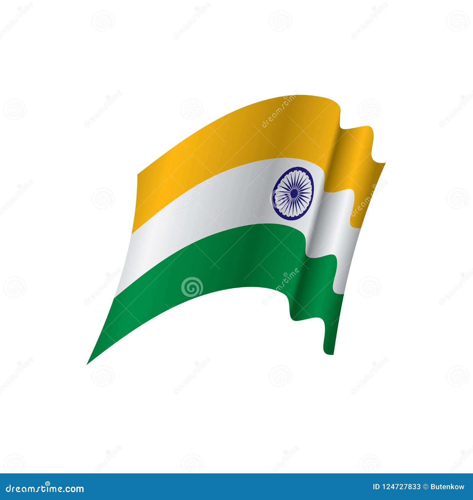 Bandera De La India, Ejemplo Del Vector Ilustración del Vector ...