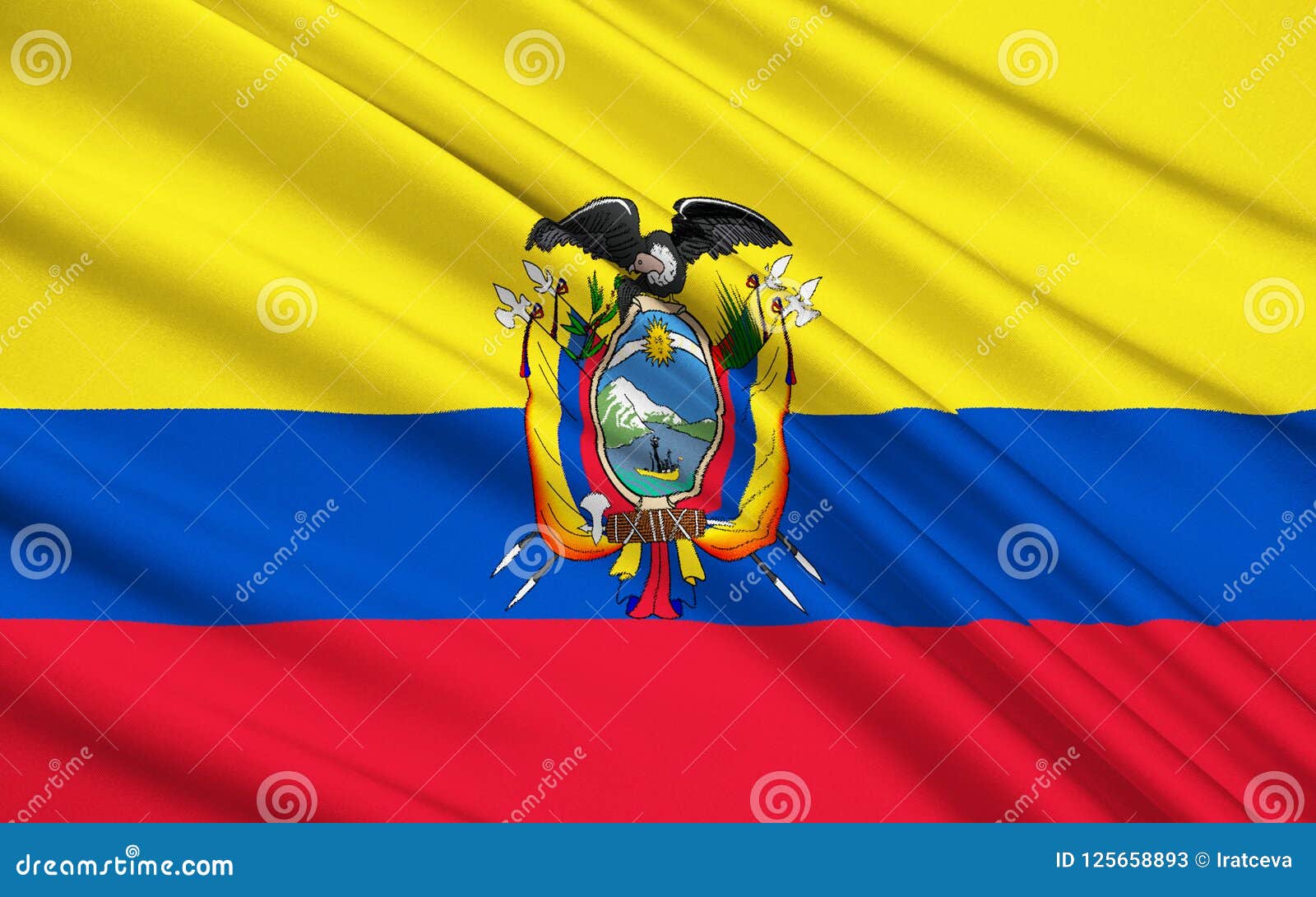 Bandera De La República De Ecuador, Quito Imagen de archivo - Imagen de ...