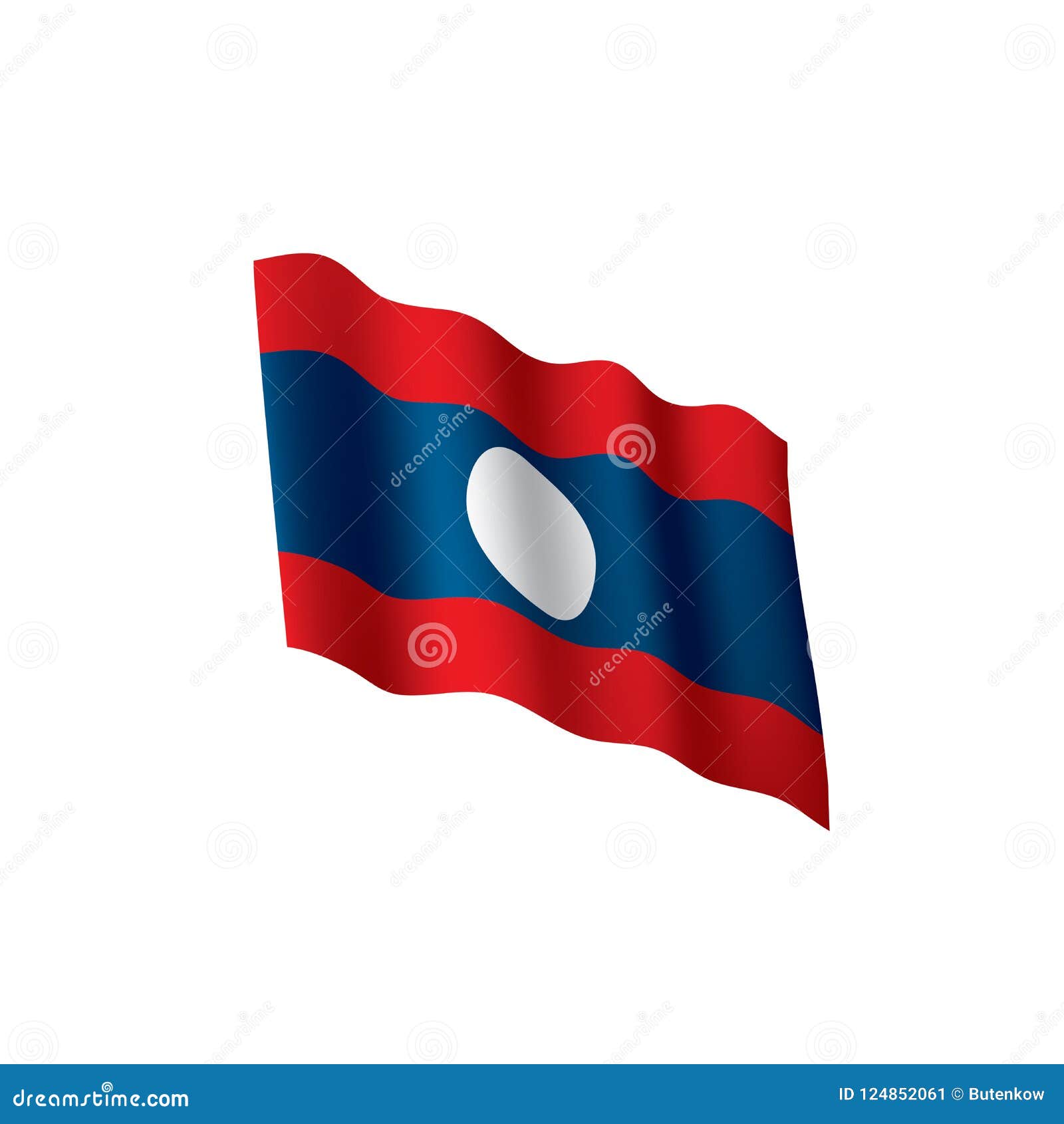 Bandera De Laos, Ejemplo Del Vector Stock de ilustración - Ilustración de fondo, patriotismo ...