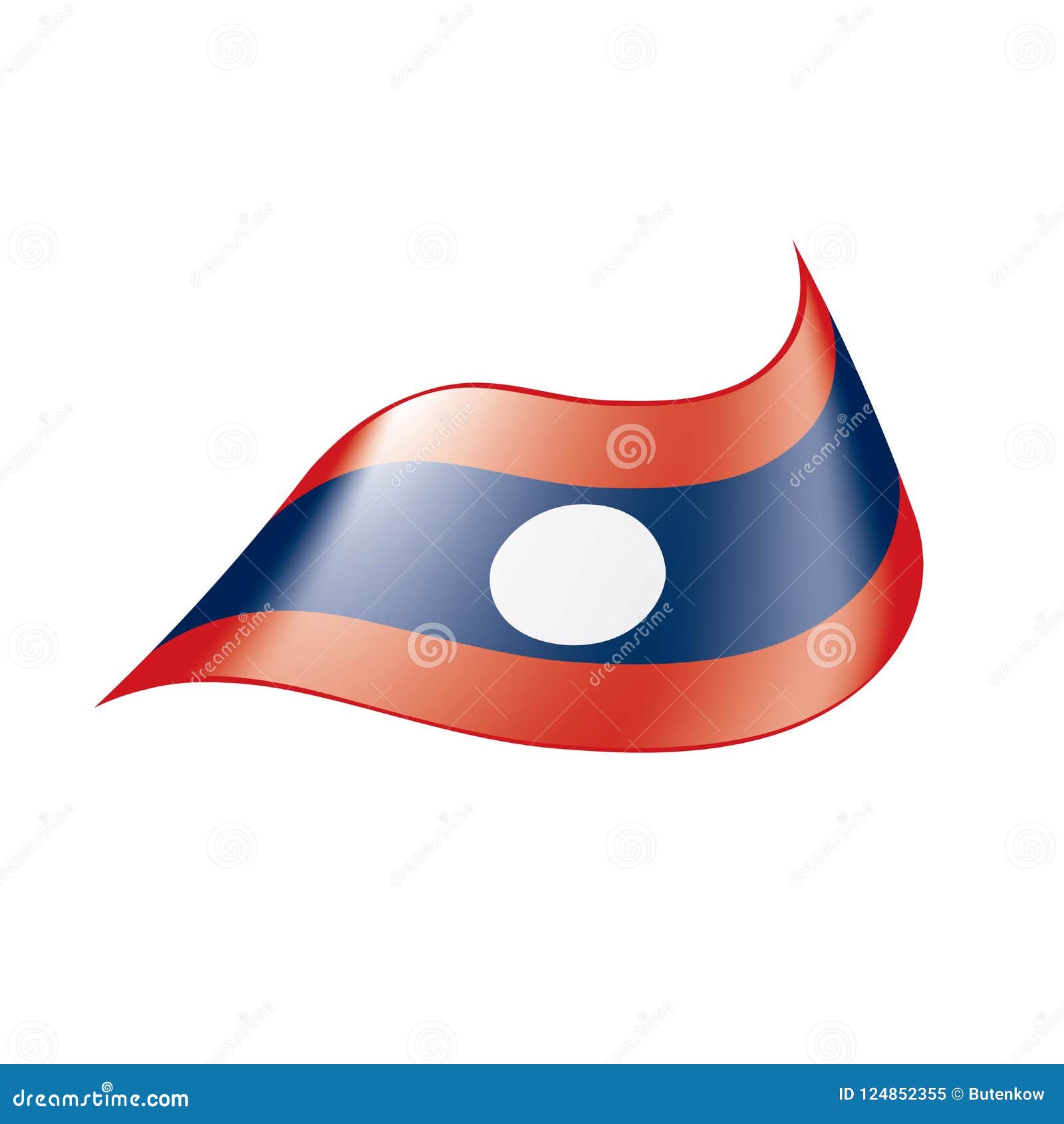 Bandera De Laos, Ejemplo Del Vector Stock de ilustración - Ilustración de onda, concepto: 124852355