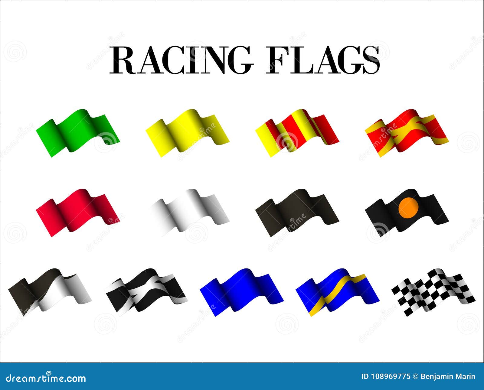 Bandera De Las Carreras De Coches Ilustración del Vector - Ilustración ...